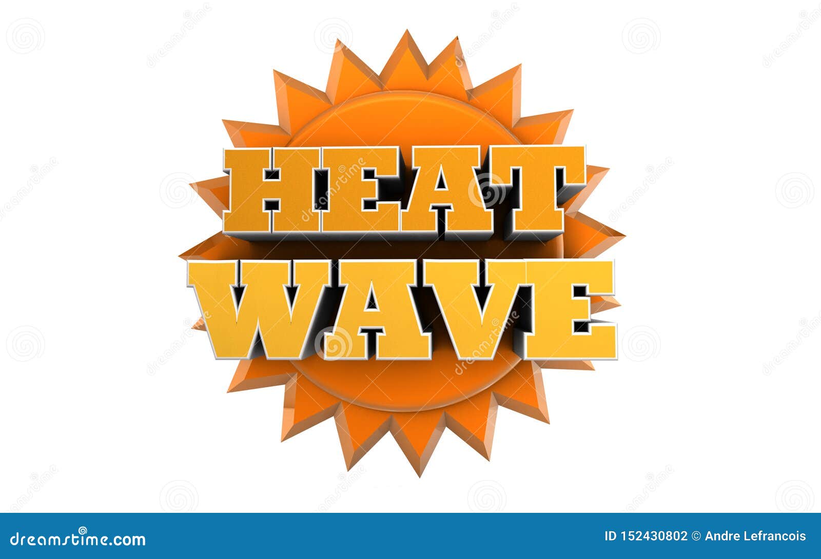 Heat Wave - Weather Advisory and Warning Stock Illustration ...