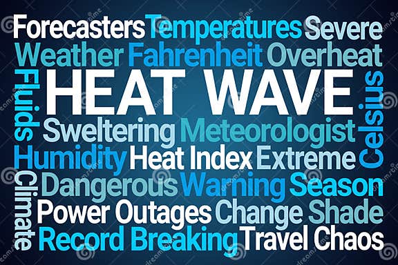Heat Wave Word Cloud stock illustration. Illustration of heatwave ...