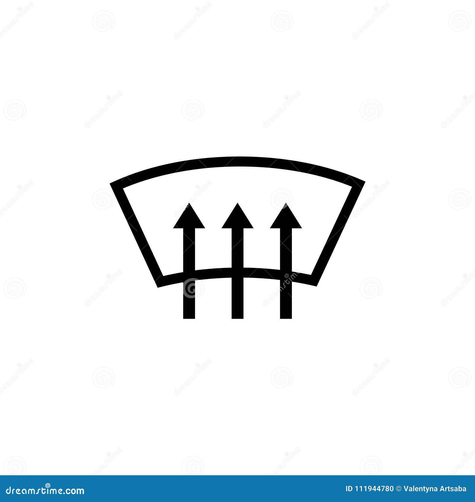 Heated Car Window. Windshield Arrows Flat Vector Icon Stock Vector ...