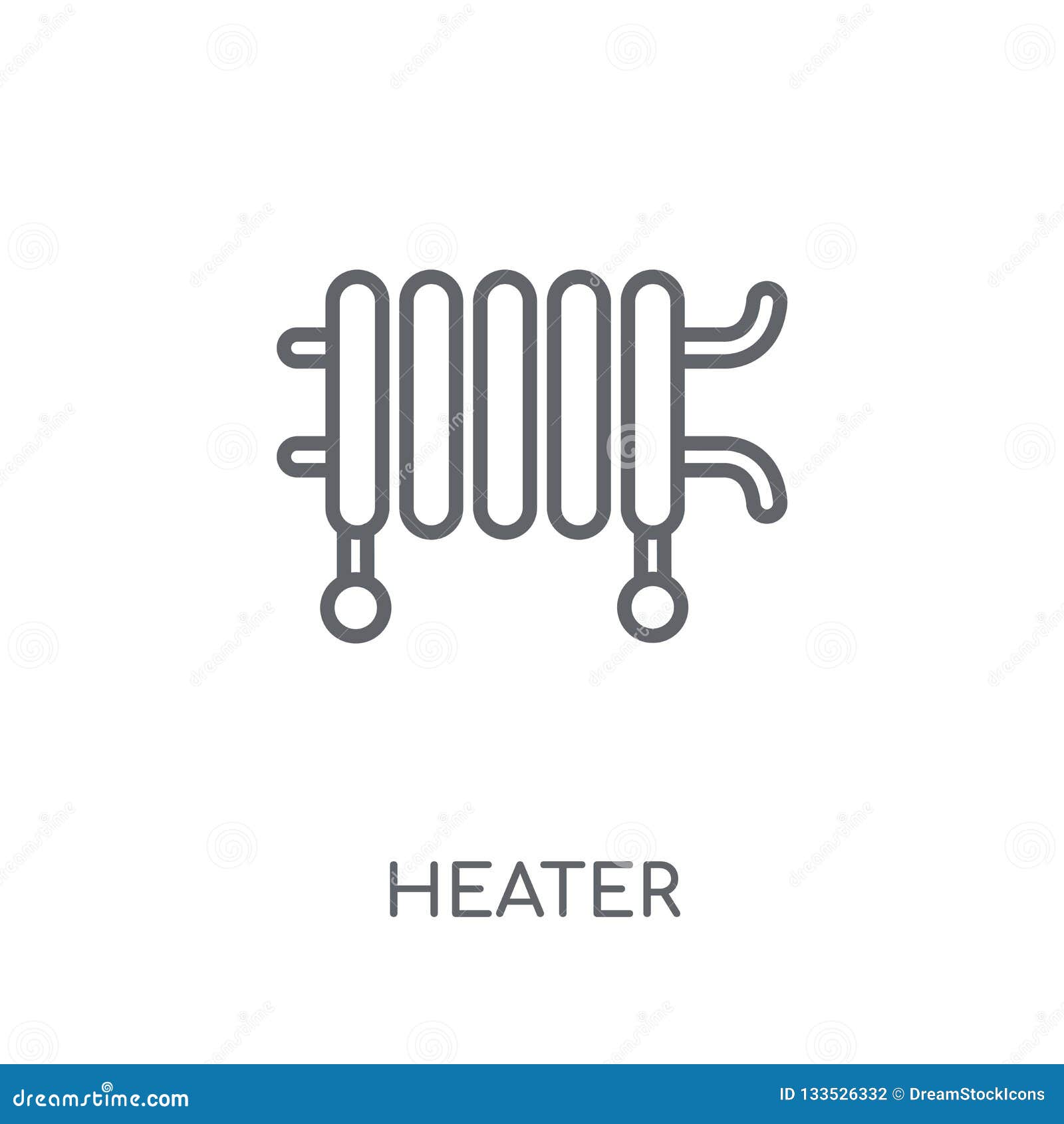 Heater Linear Icon. Modern Outline Heater Logo Concept on White Stock ...
