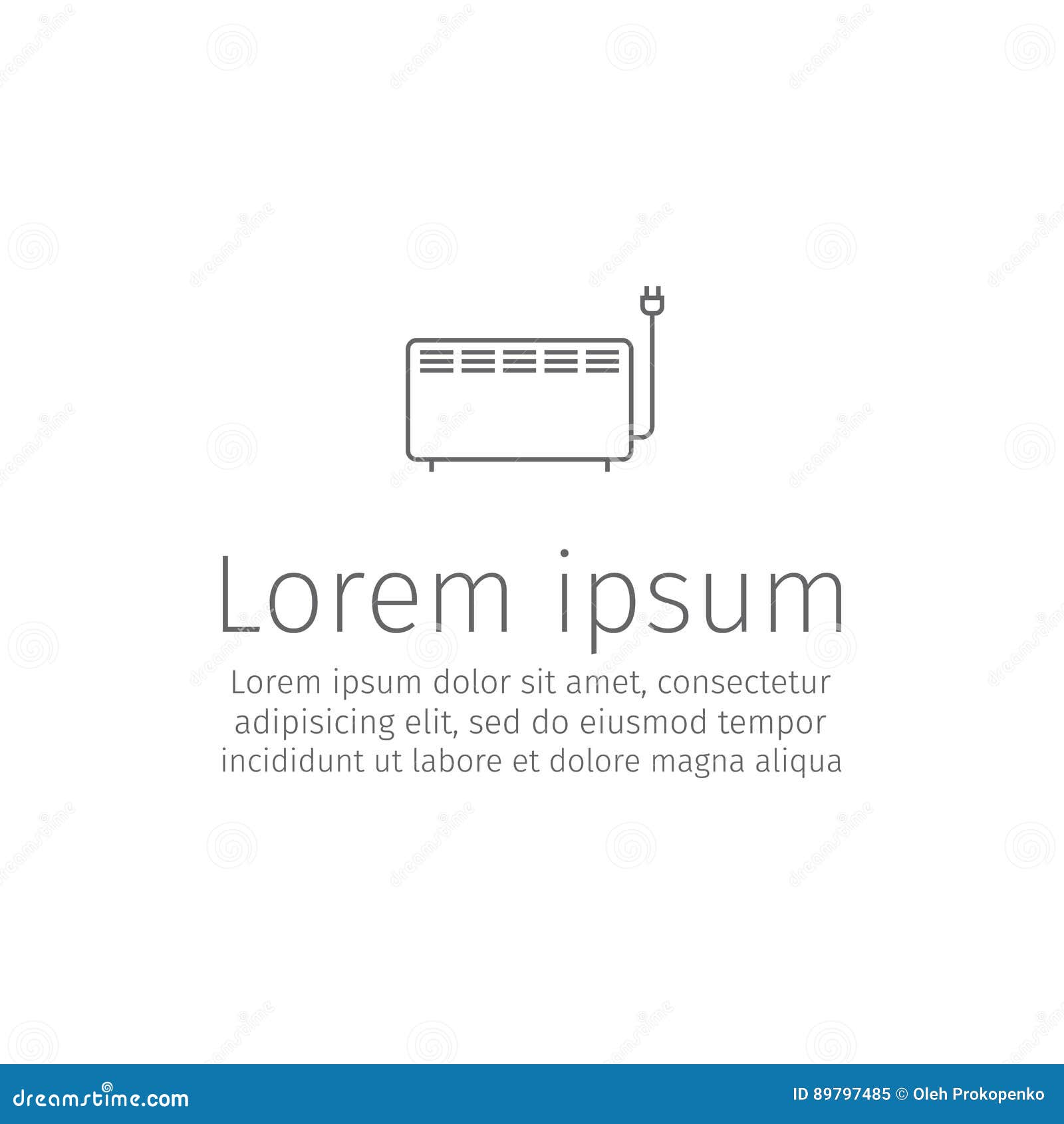 Heater. Vector sign. stock illustration. Illustration of heater - 89797485