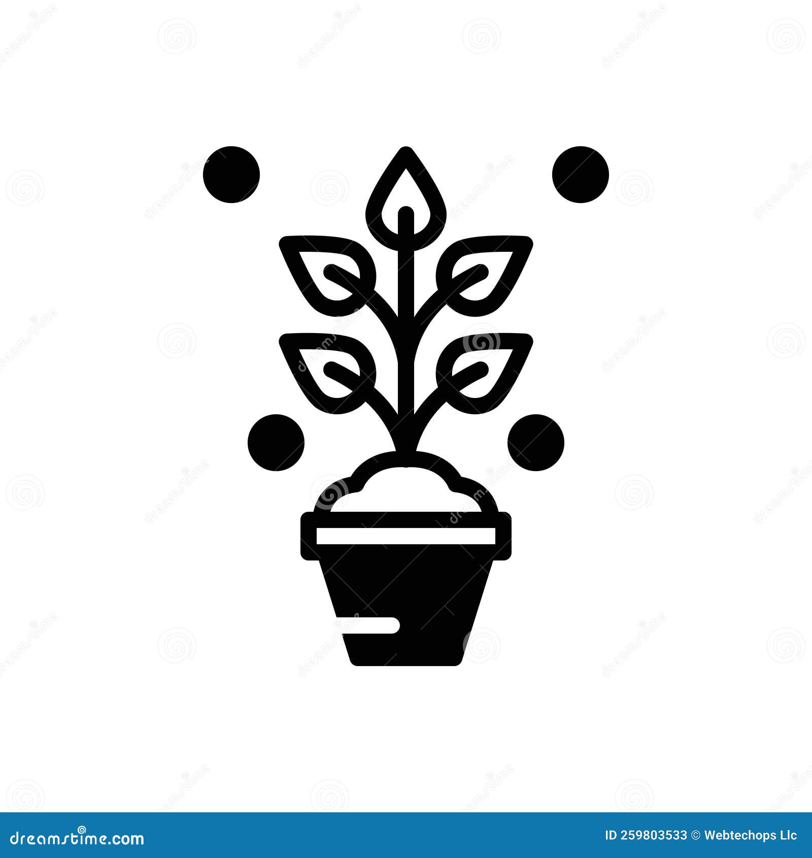 Black Solid Icon for Heath, Plant and Grow Stock Illustration ...