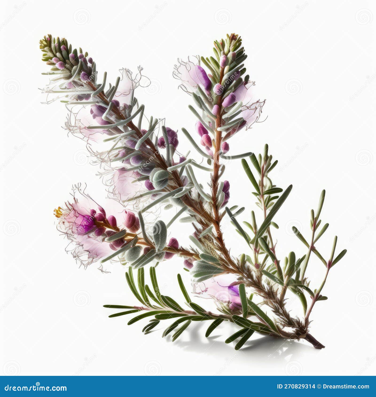 Misty Beauty: the Delicate Heather Plant Stock Illustration ...