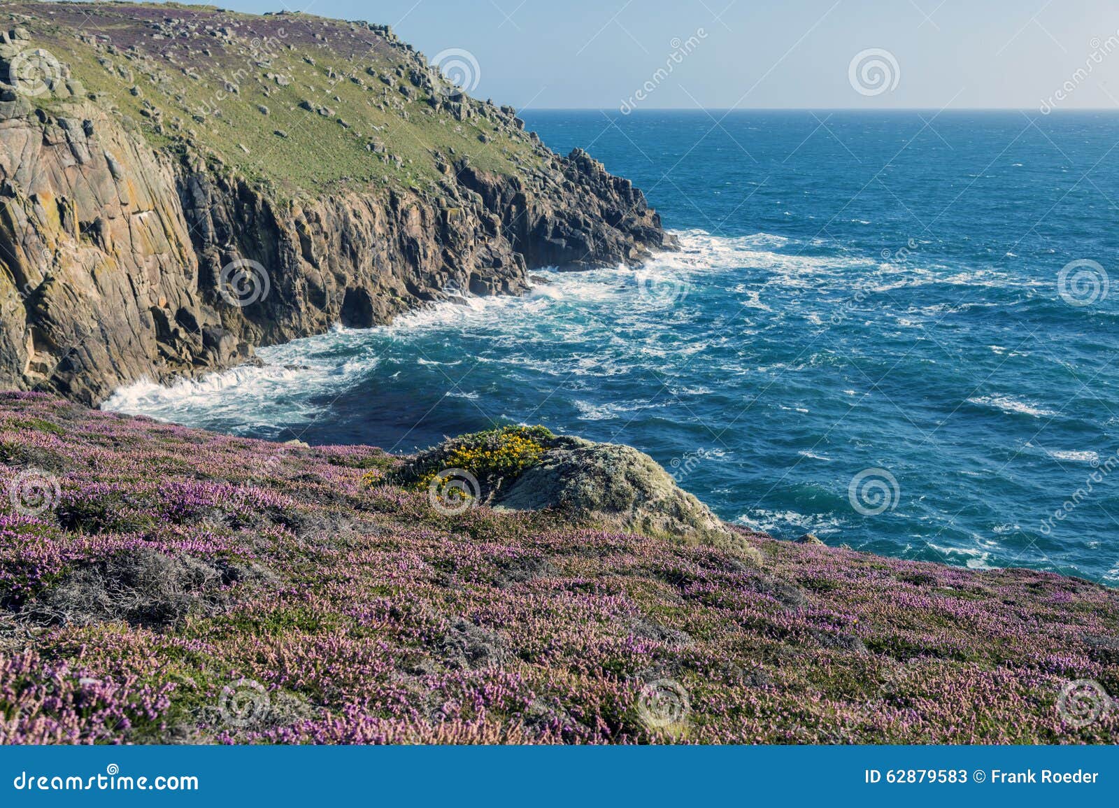 Heather on the rocks stock image. Image of tourism, coast - 62879583