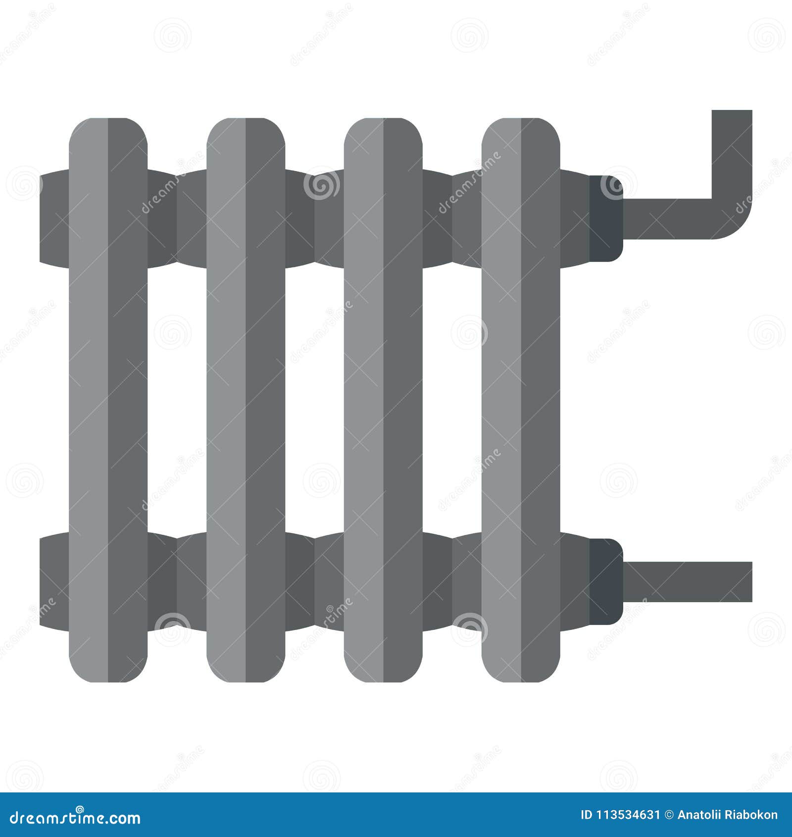 Heating Battery Icon, Flat Style Stock Vector - Illustration of device ...