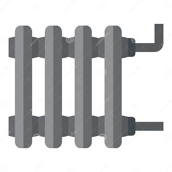 Heating Battery Icon, Flat Style Stock Illustration - Illustration of ...