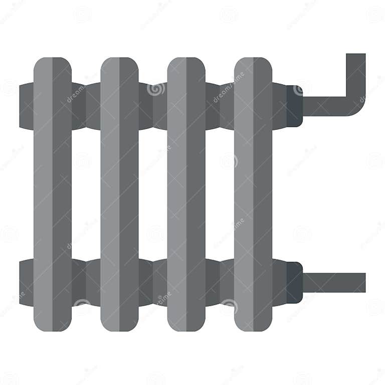 Heating Battery Icon, Flat Style Stock Illustration - Illustration of ...