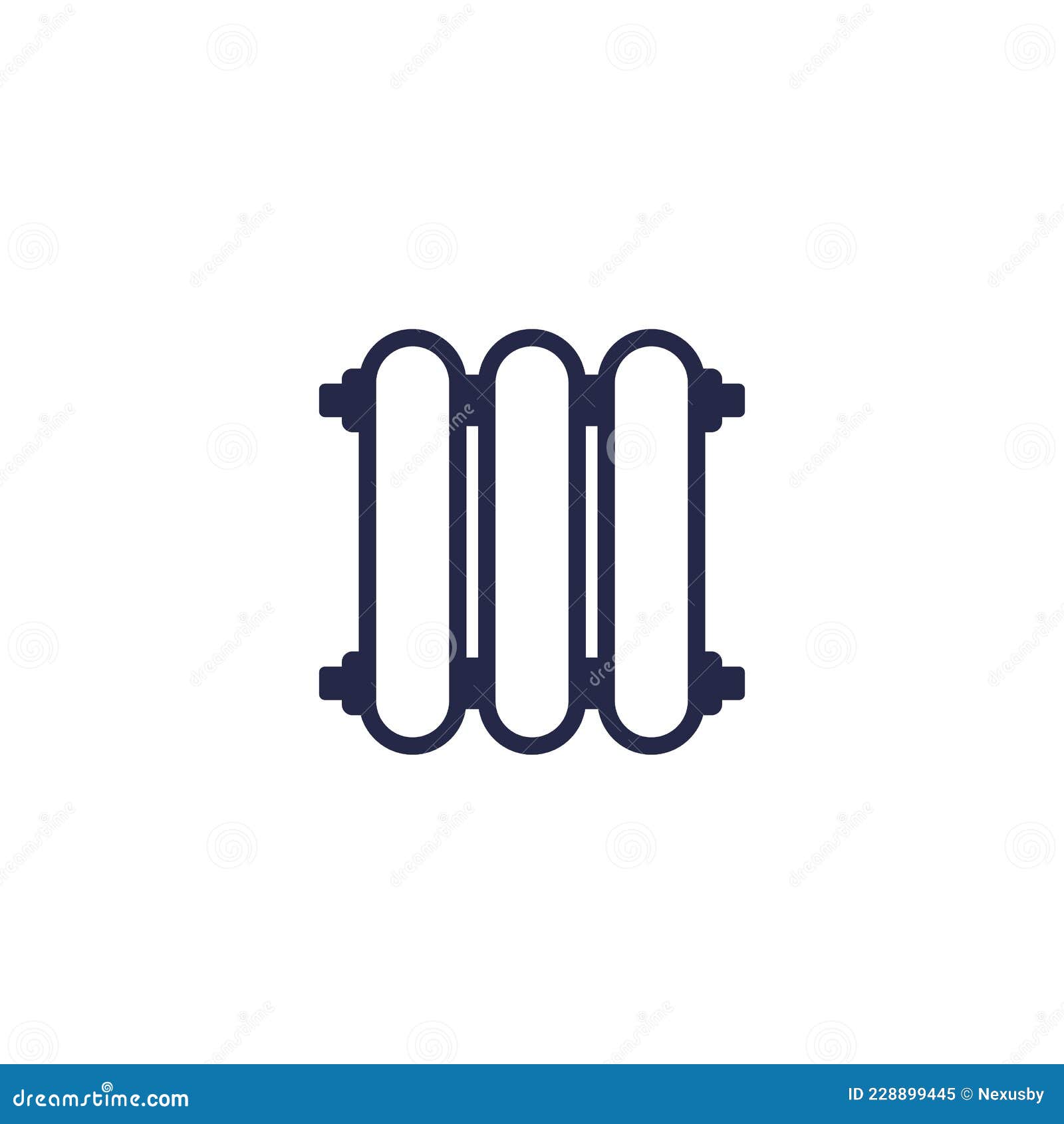 Heating Battery, Radiator Icon on White, Vector Stock Vector ...