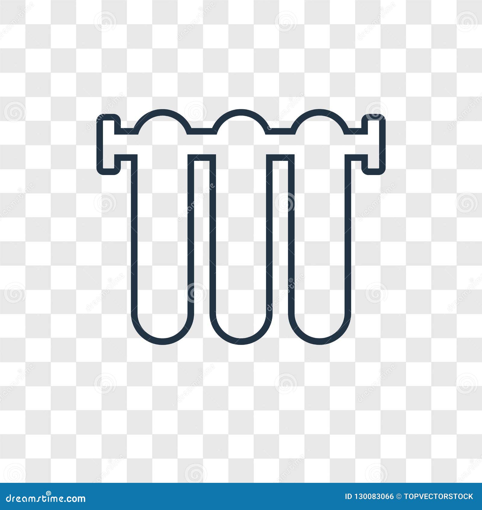 Heating Concept Vector Linear Icon Isolated on Transparent Background ...