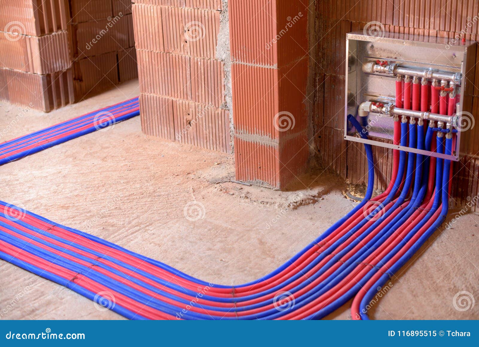 Heating Control Panel and Pipes Stock Image - Image of drawing ...