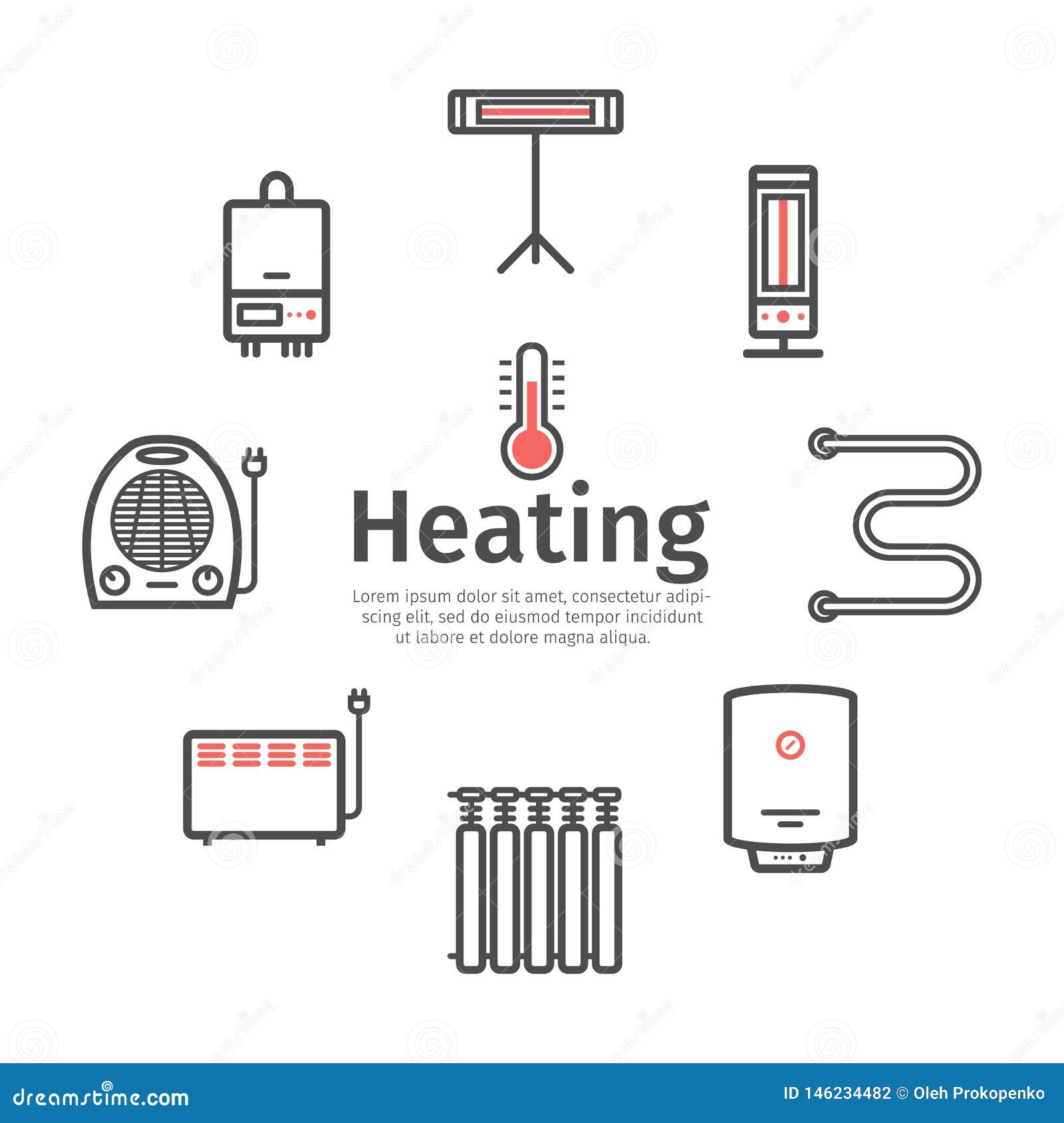 Heating and Cooling Banner. Ventilation and Conditioning Vector ...