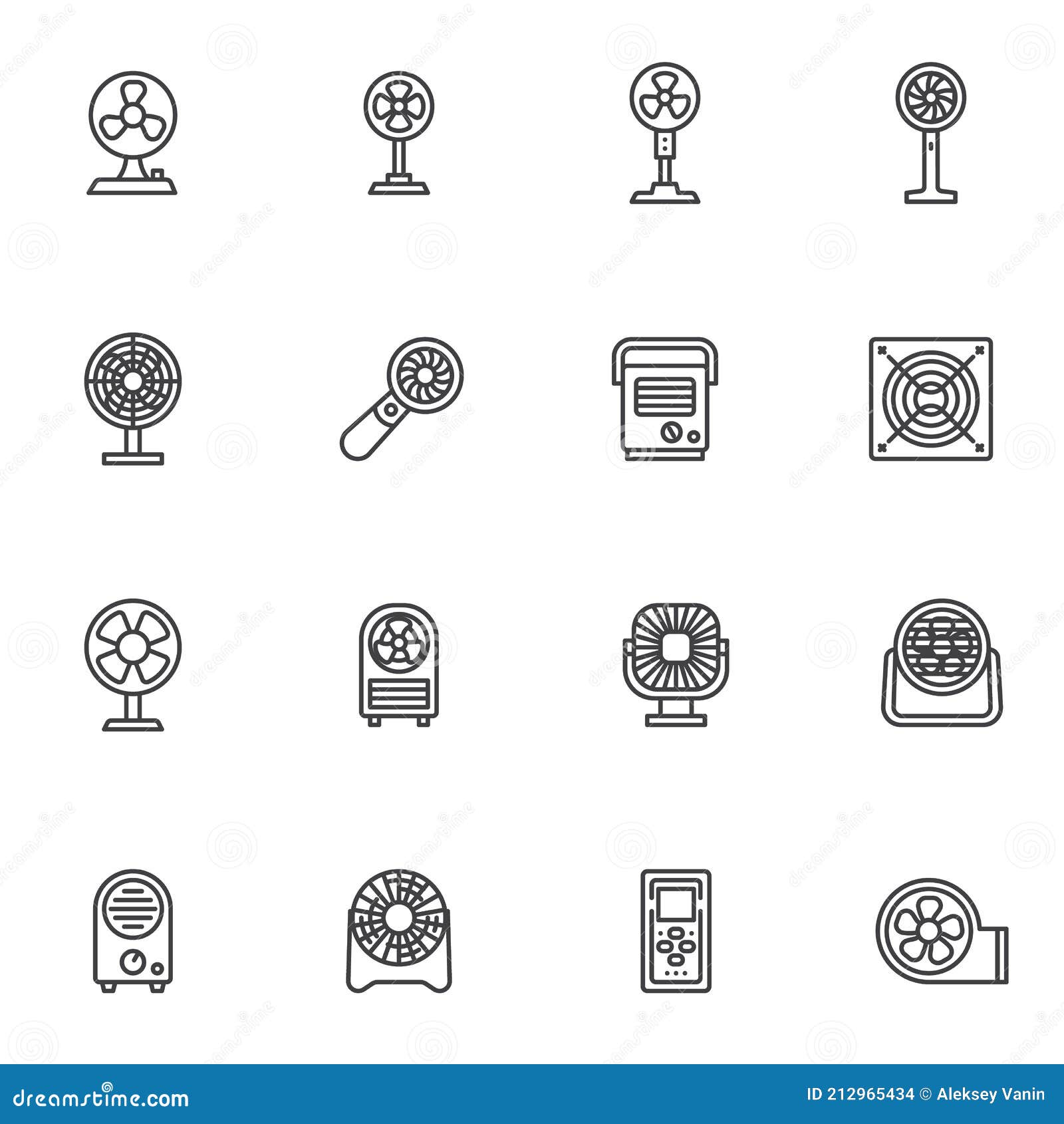Heating and Cooling System Line Icons Set Stock Vector - Illustration ... Heating and Cooling System Line Icons Set Stock Vector - Illustration ...