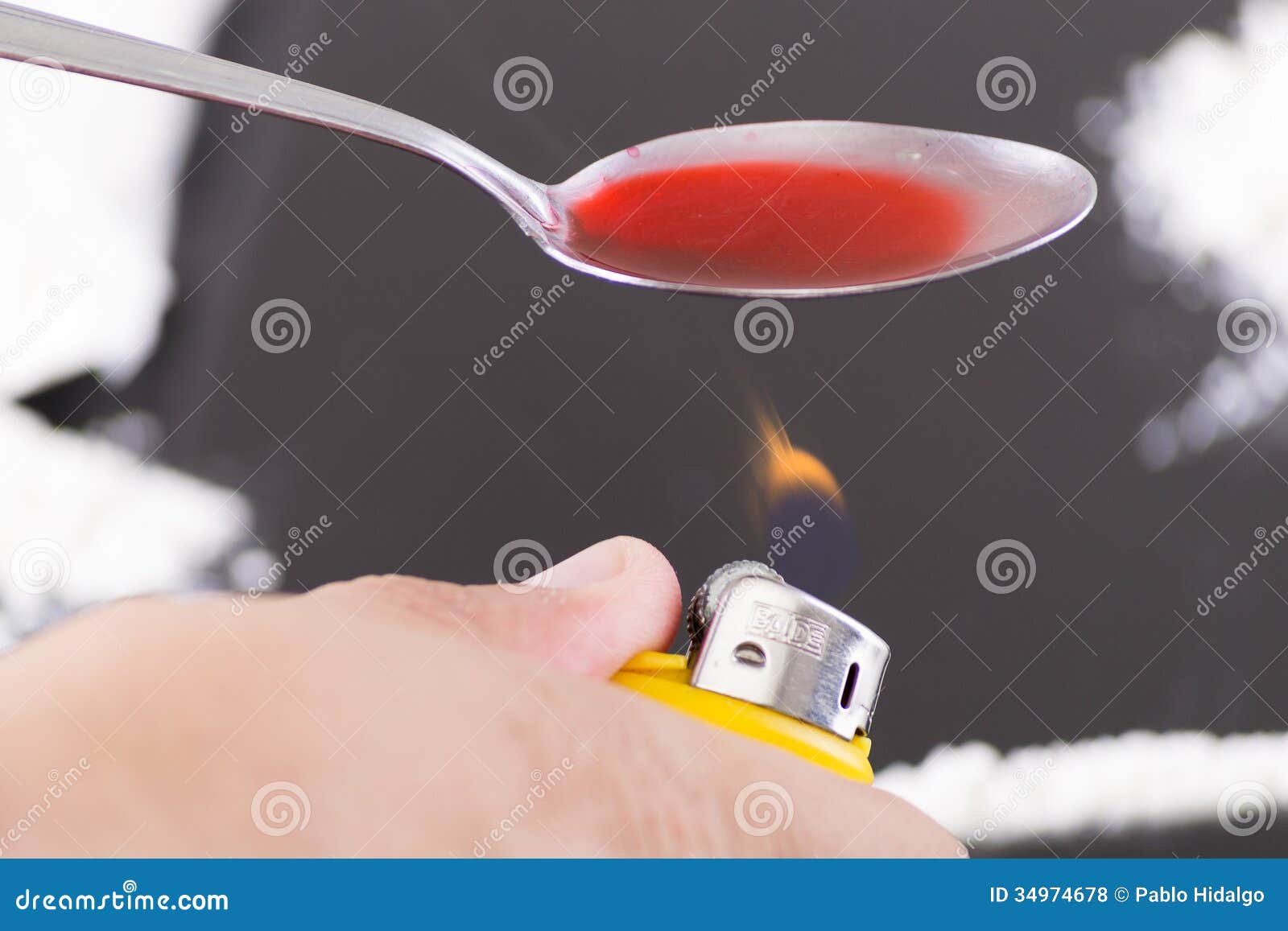 Heating Drugs in a Spoon Over Flame Stock Photo - Image of cannabis ...