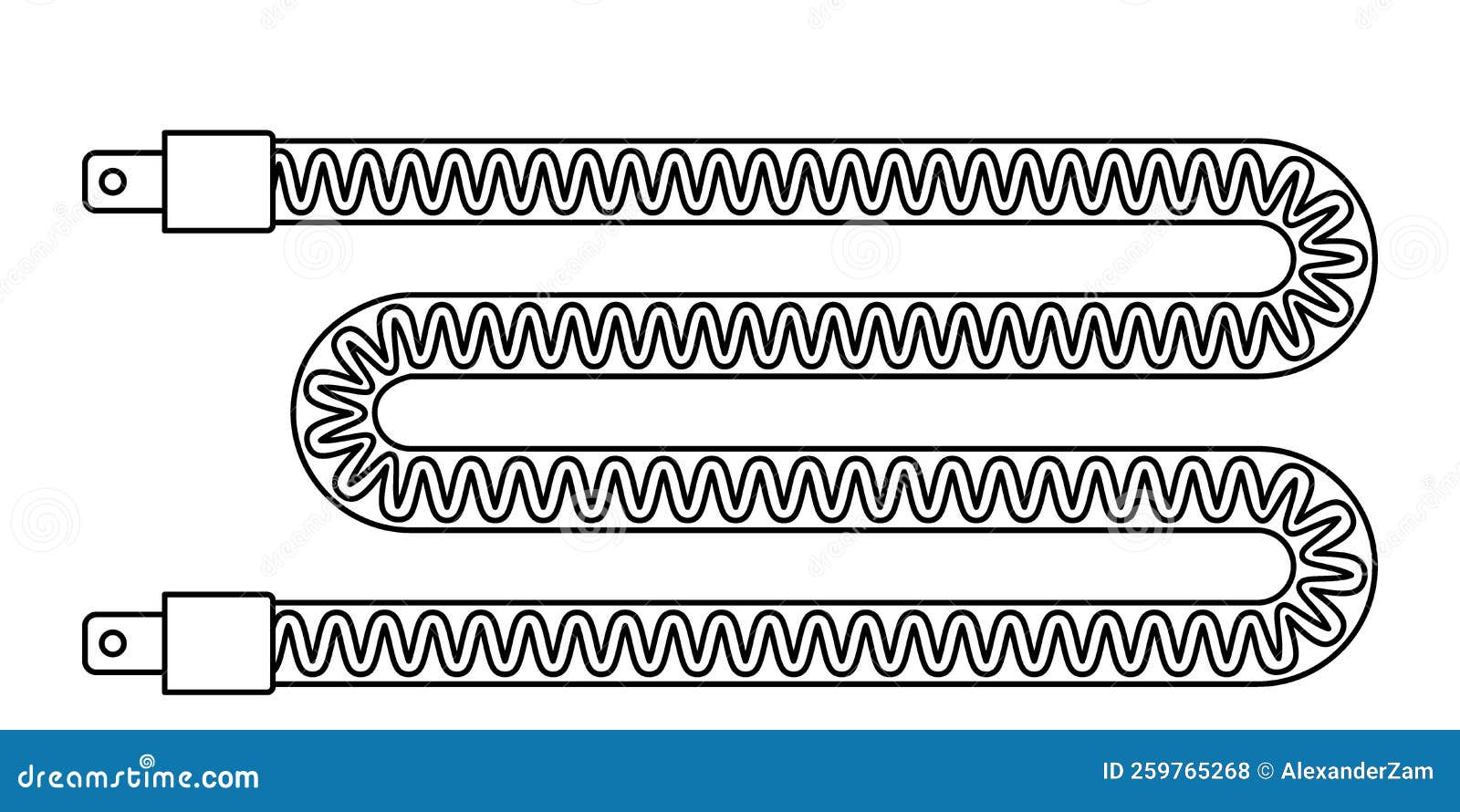 Heating Element Contour Illustration Stock Vector - Illustration of ...