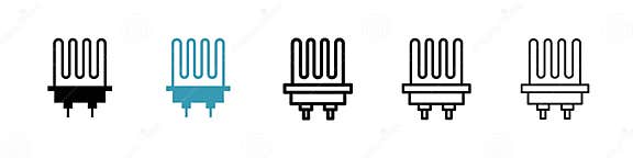Heating Element Icon Vector Set on White Background Stock Vector ...