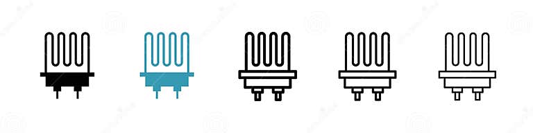 Heating Element Icon Vector Set on White Background Stock Vector ...