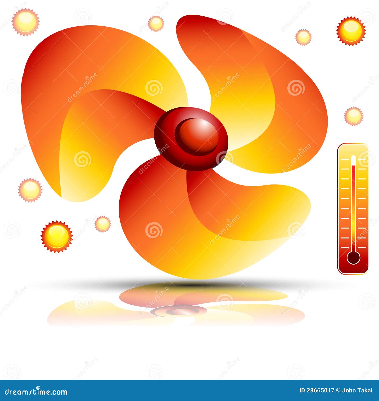 Heating Fan stock vector. Illustration of drawing, symbol - 28665017