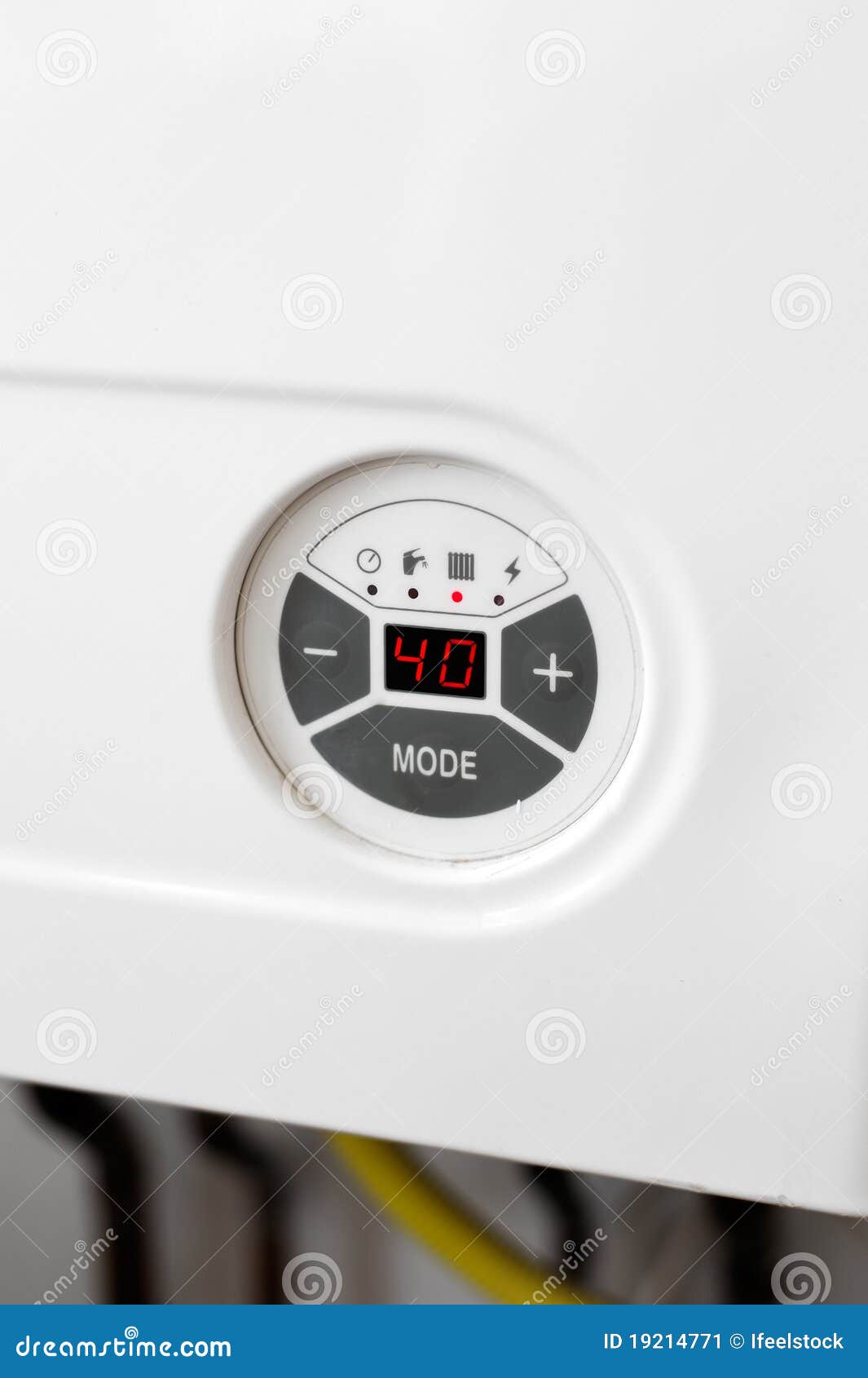 Heating Gas Boiler Control Panel Detail Stock Image - Image of fired ...