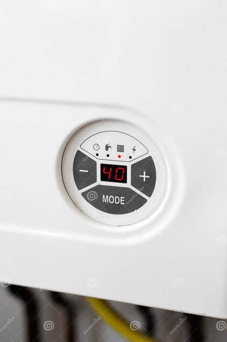 Heating Gas Boiler Control Panel Detail Stock Image - Image of fired ...