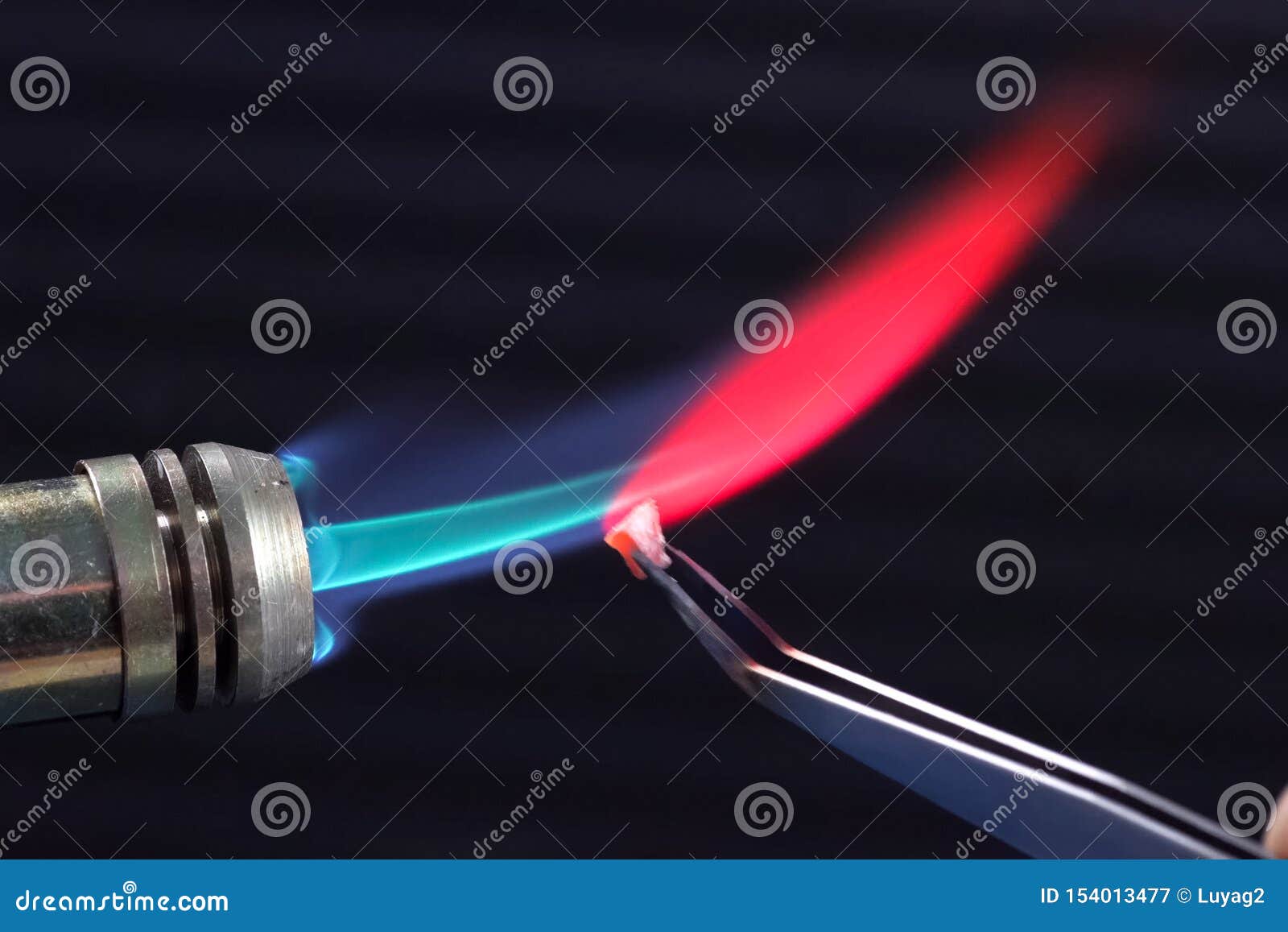Heating the Gas Torch Pieces of Metal Stock Image - Image of artist ...