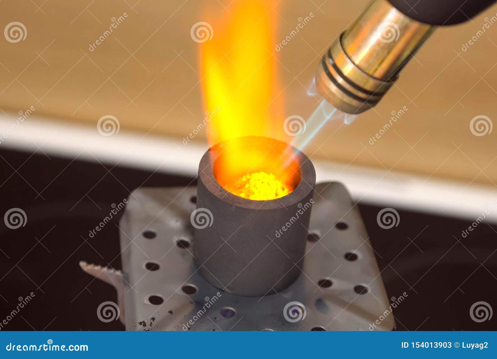 Heating the Gas Torch Pieces of Metal Stock Image - Image of cutter ...