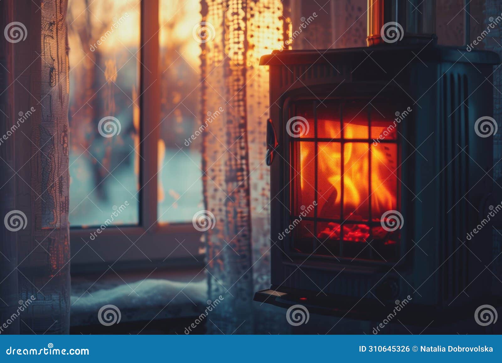 Heating at Home Concept ,snapshot Aesthetic Picture Stock Illustration ...