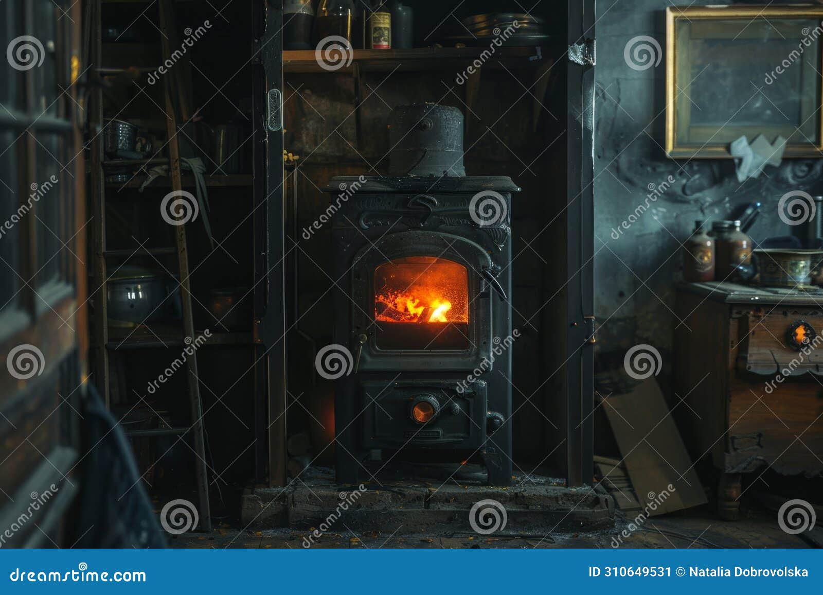 Heating at Home Concept ,snapshot Aesthetic Picture Stock Illustration ...
