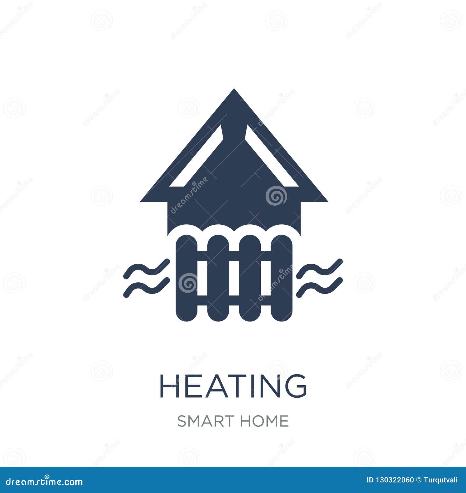 Heating Icon. Trendy Flat Vector Heating Icon on White Background from ...