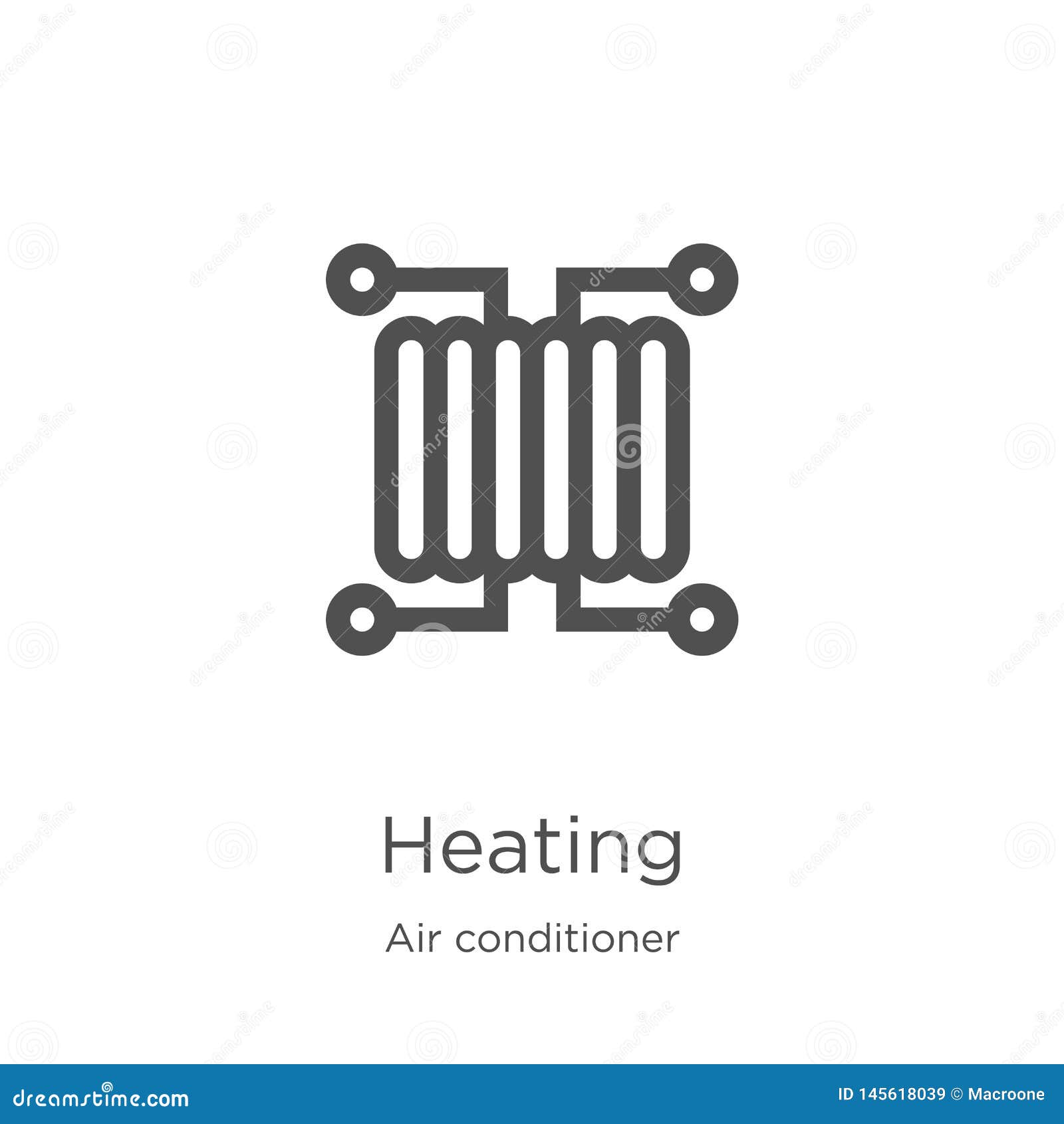 Heating Icon Vector from Air Conditioner Collection. Thin Line Heating ...