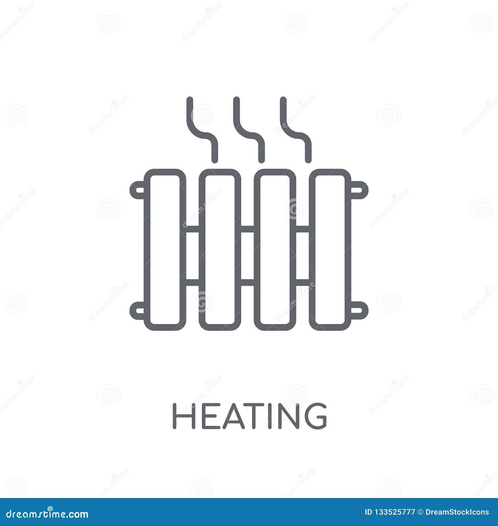 Heating Linear Icon. Modern Outline Heating Logo Concept on Whit Stock ...