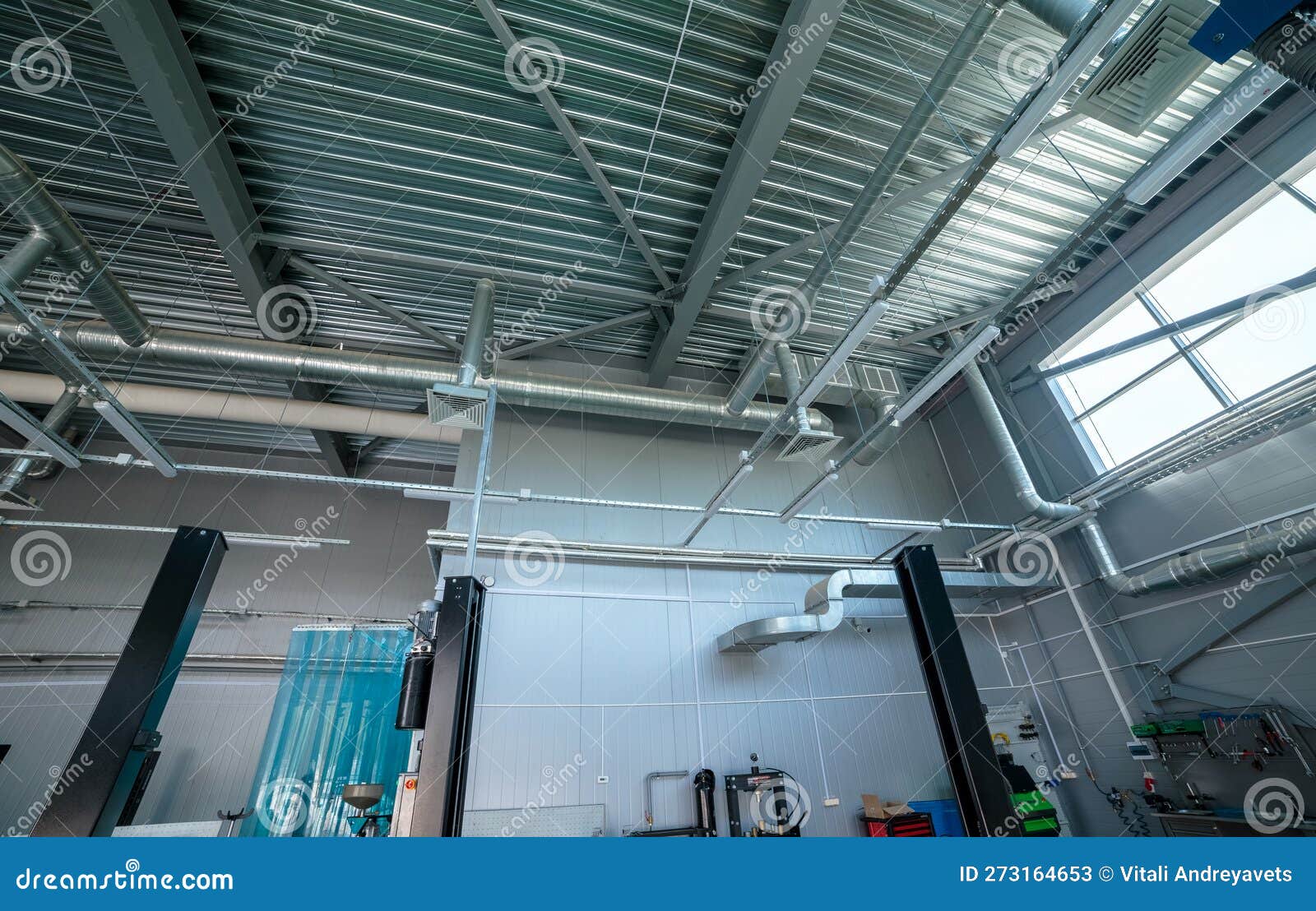 Heating Pipe System in the Warehouse of the Enterprise. General Plan ...