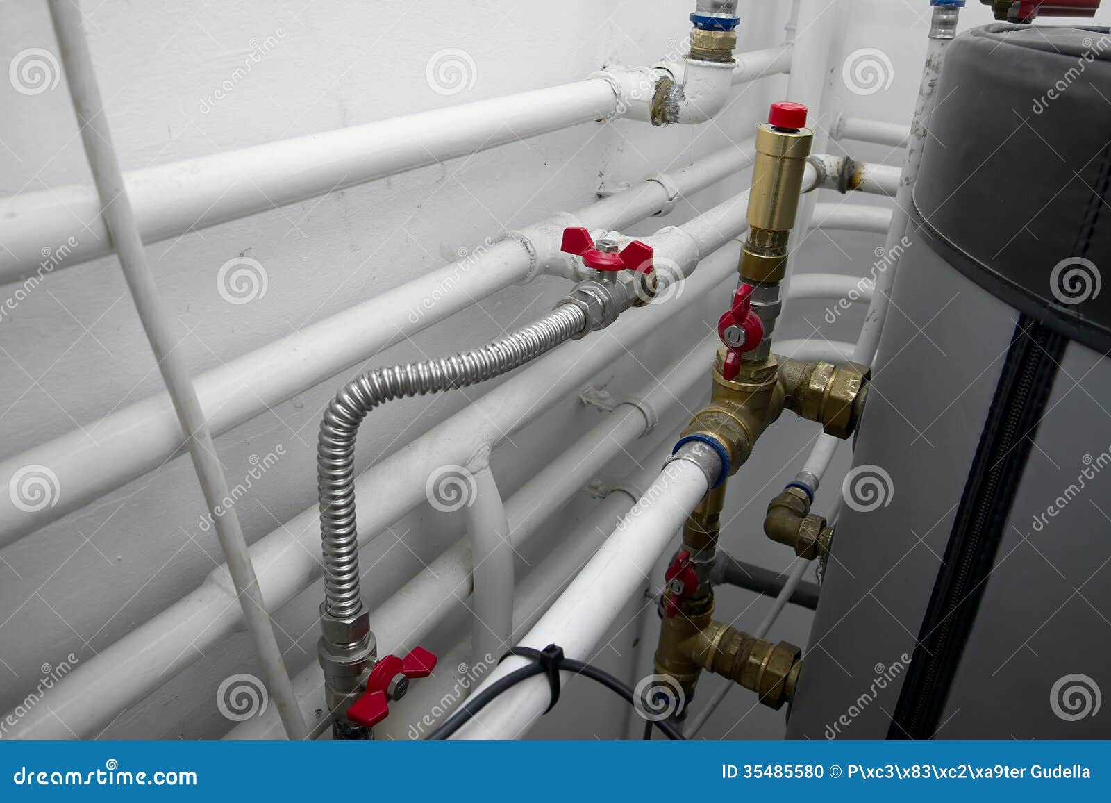 Heating Pipes stock photo. Image of component, furnace - 35485580