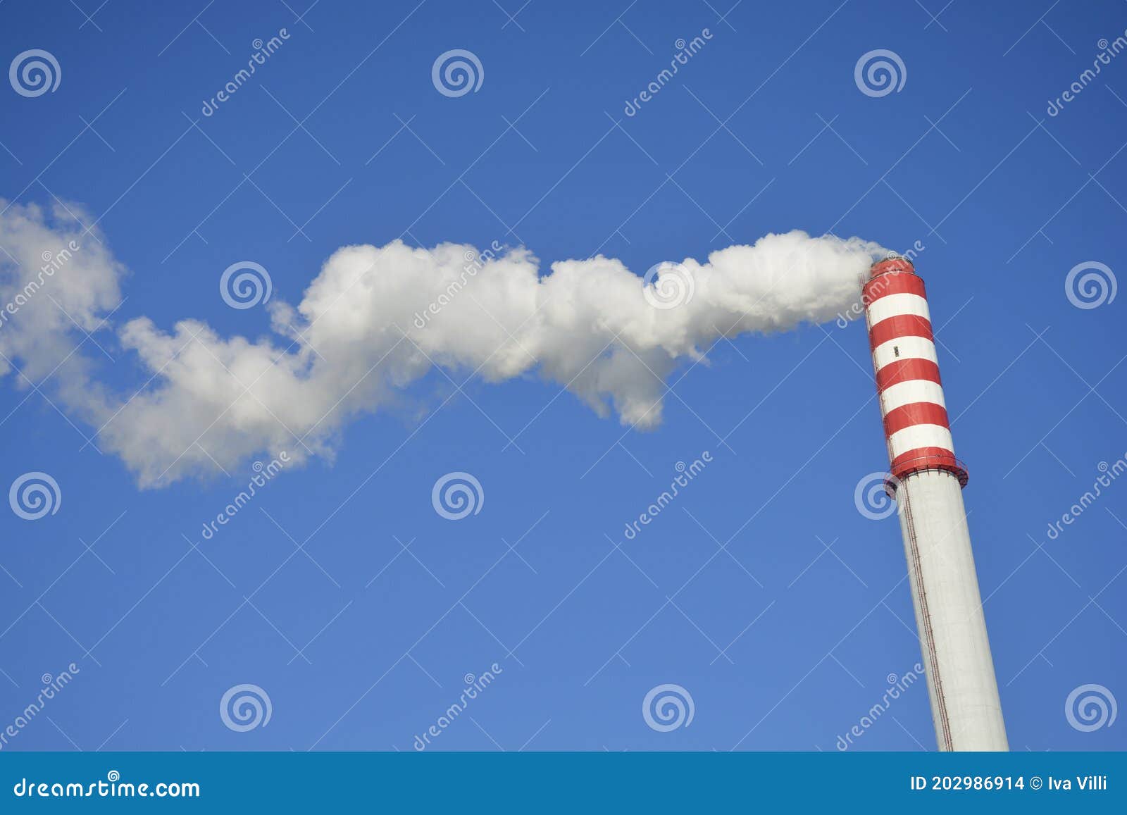 Heating plant chimney stock photo. Image of heating - 202986914
