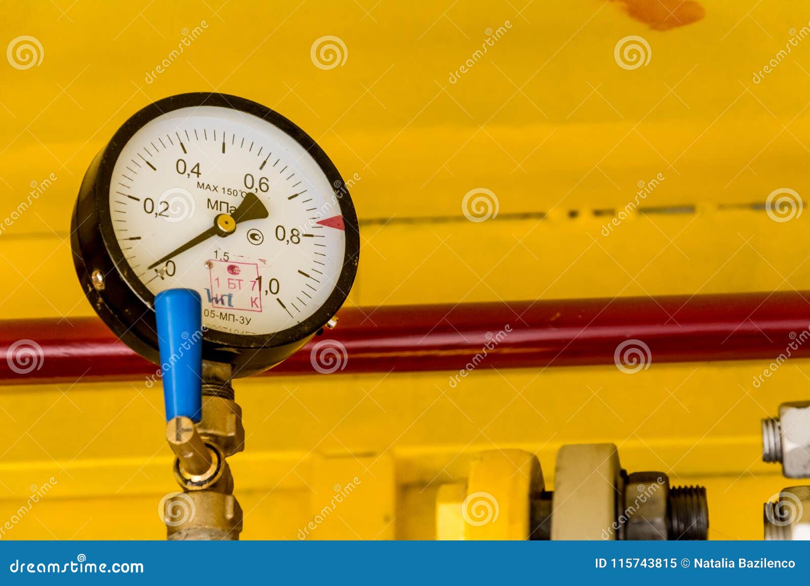 Heating plant manometer stock image. Image of boiler - 115743815