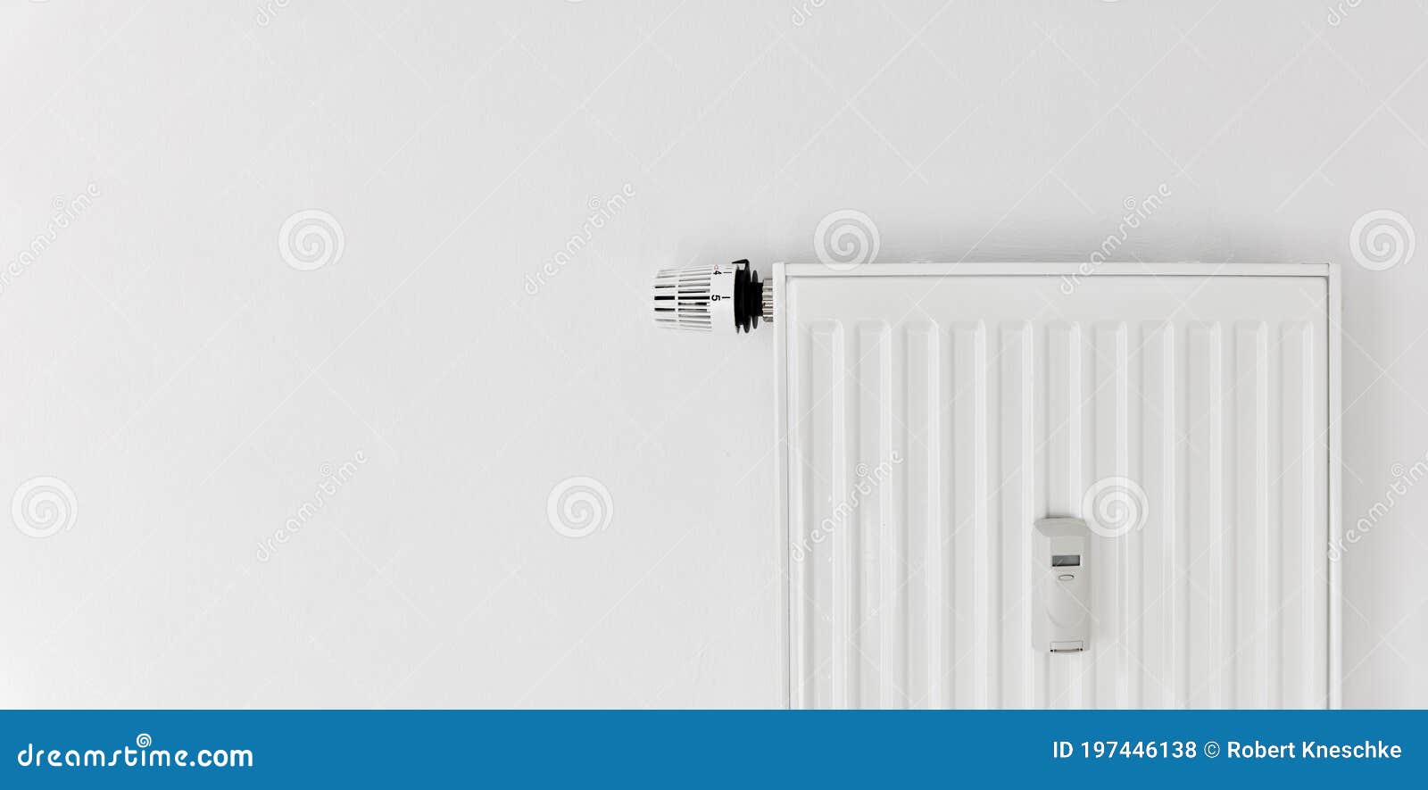 Heating with Plate Radiator and Heat Cost Allocator Stock Photo - Image ...