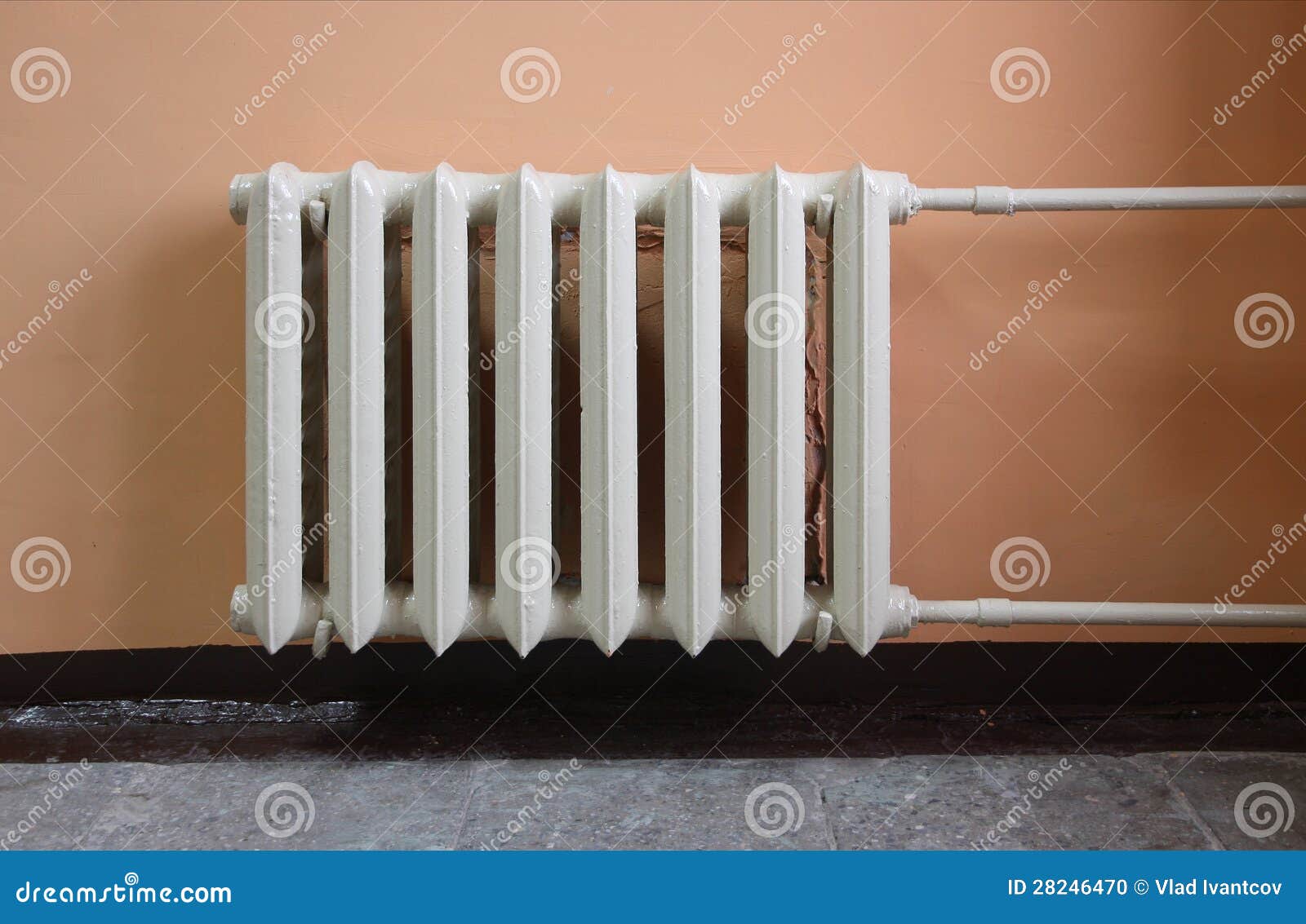 Heating radiator. stock photo. Image of room, retro, domestic - 28246470