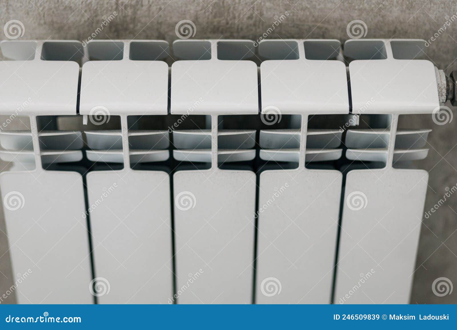 Heating Radiator with Adjuster Stock Image - Image of central, expense ...