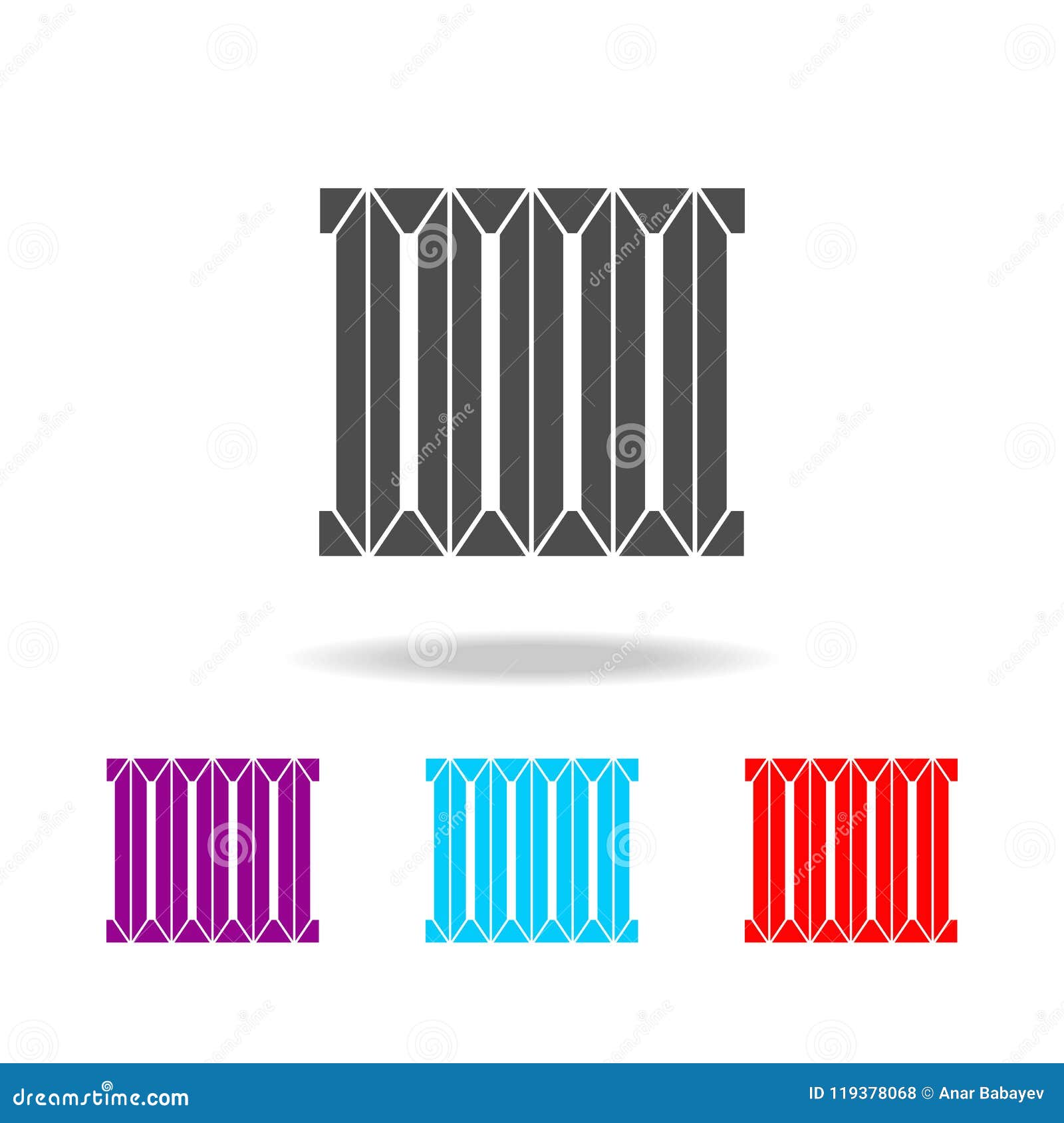 Heating Radiator Icon. Elements of Heating in Multi Colored Icons ...