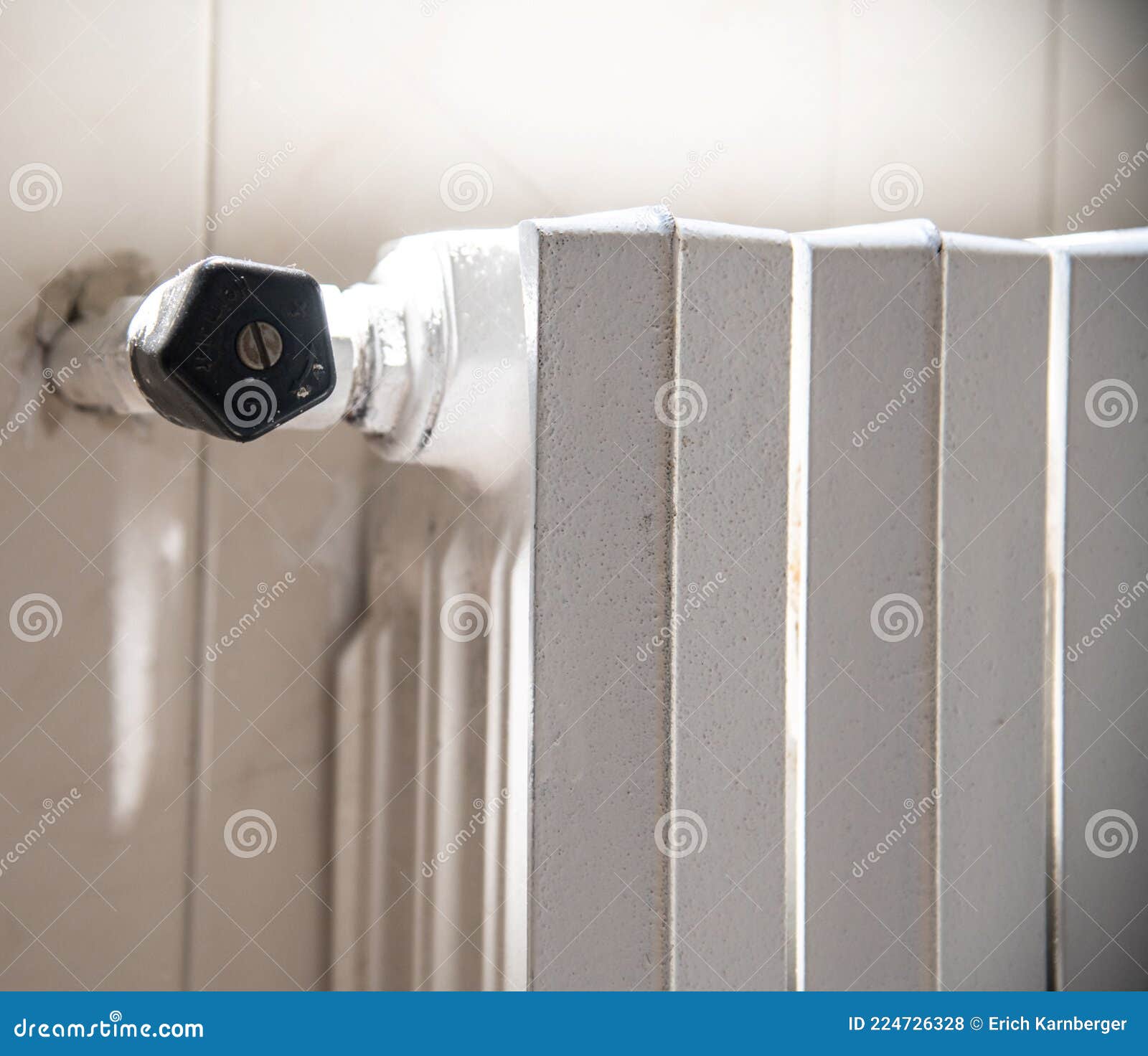 Heating Radiator on an Indoor Wall Stock Photo - Image of power ...