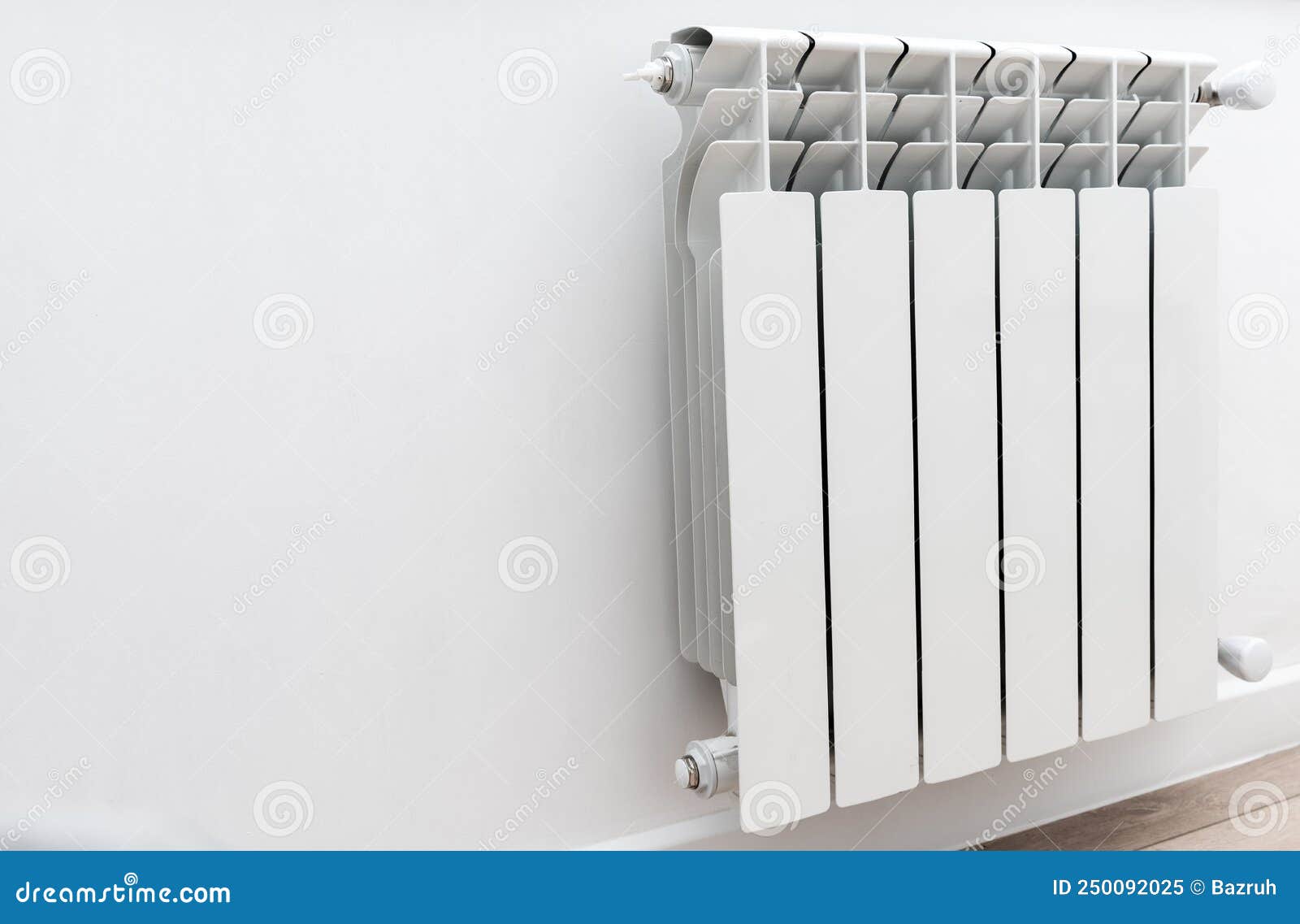 Heating Radiator Sections on the Wall Stock Image - Image of domestic ...