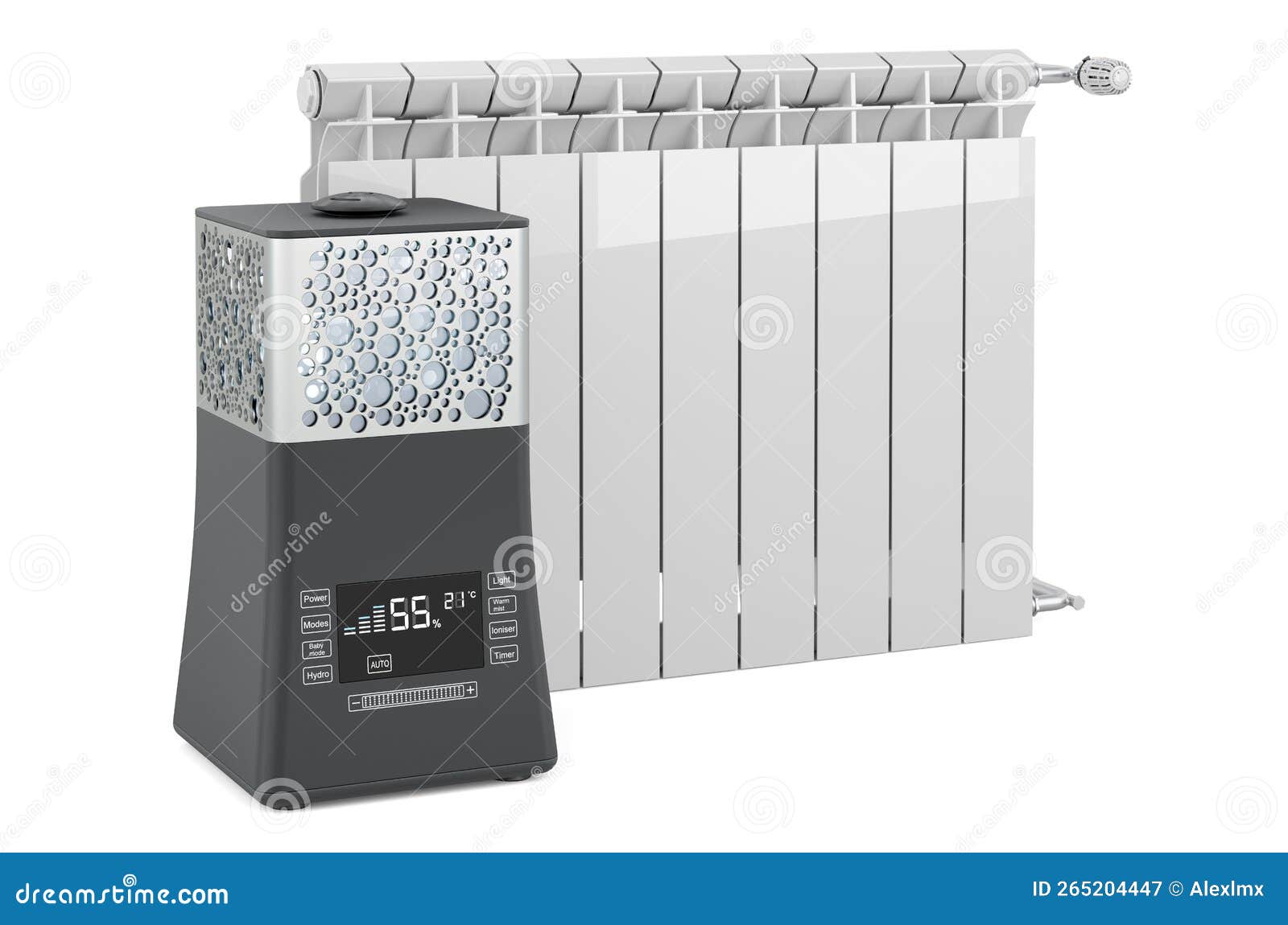 Ultrasonic Humidifier Chalk White Icon On Black Background. Home ...