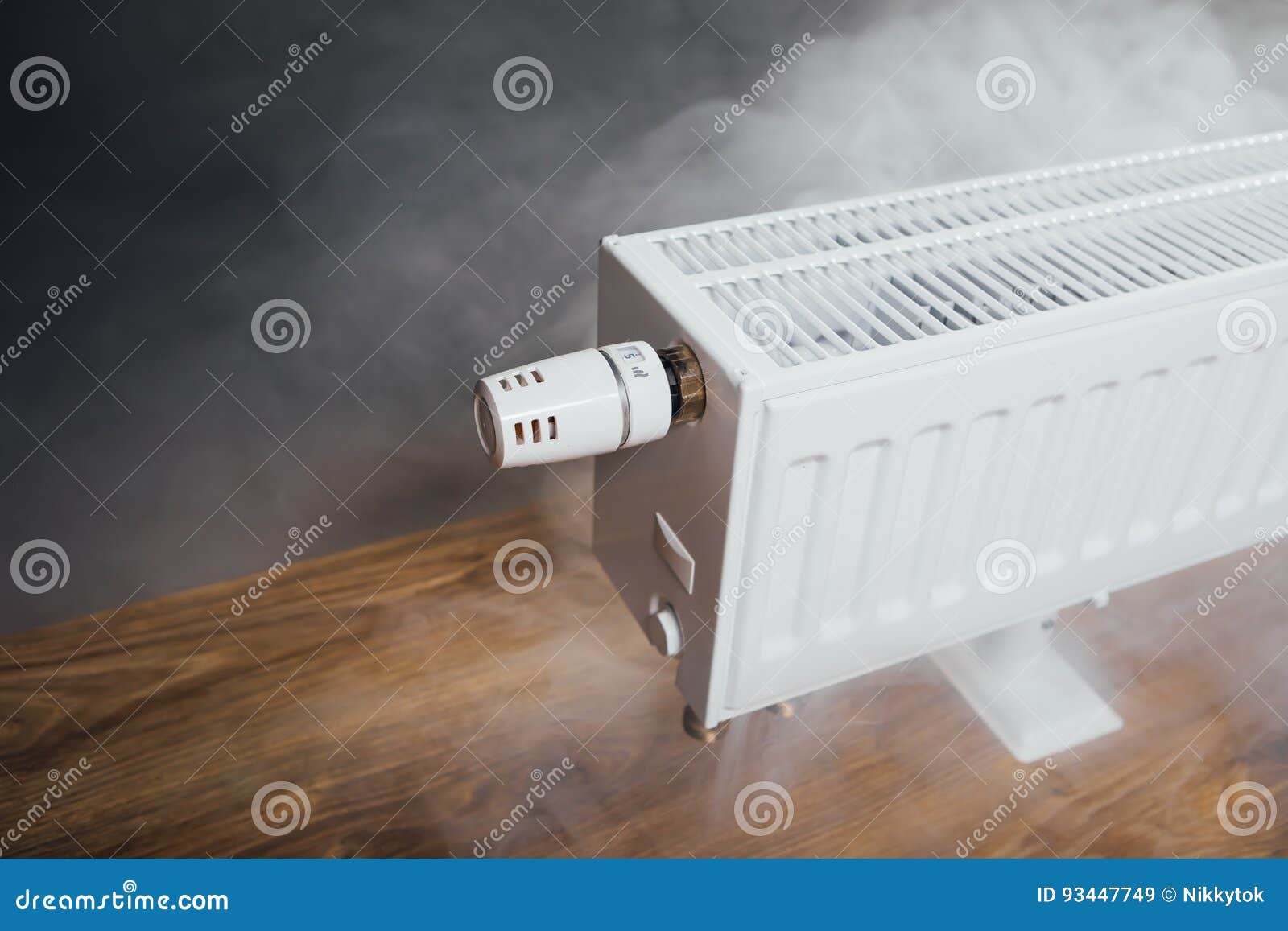 Heating Radiator with Warm Steam Stock Image - Image of engineering ...