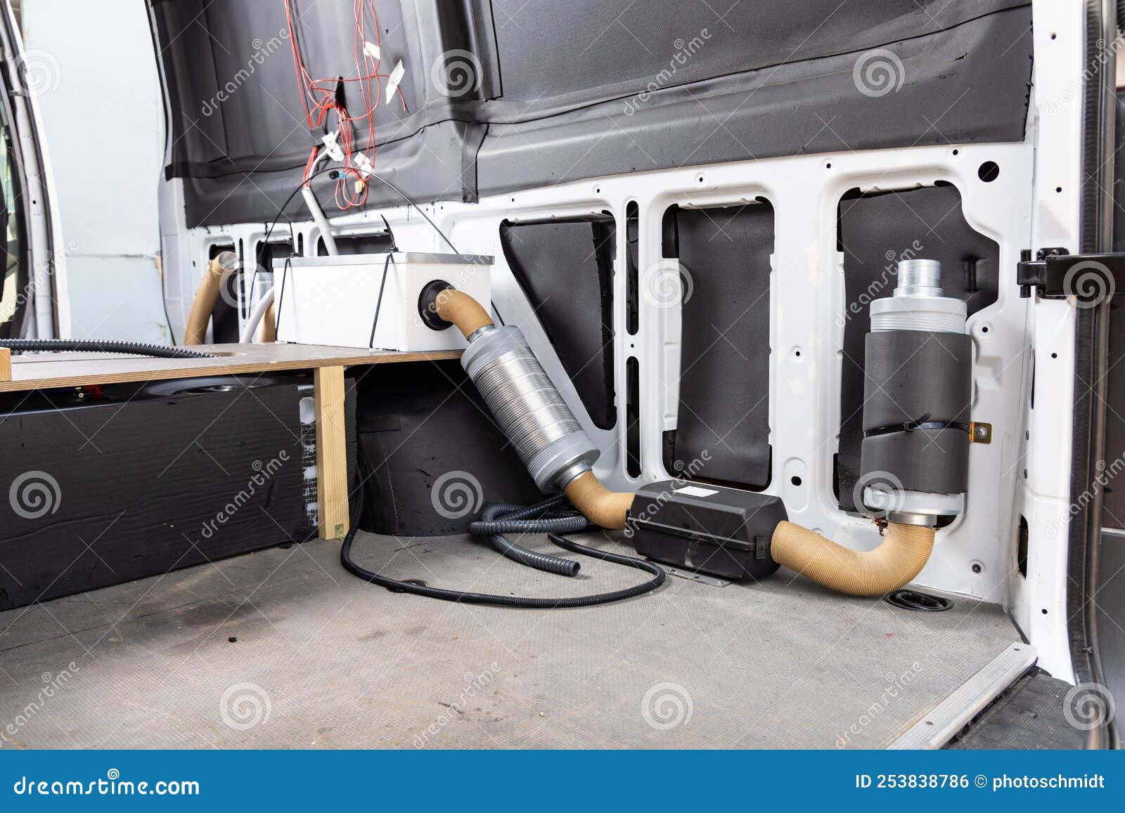 Heating System in a Camper Van Stock Photo - Image of mobile, caravan ...