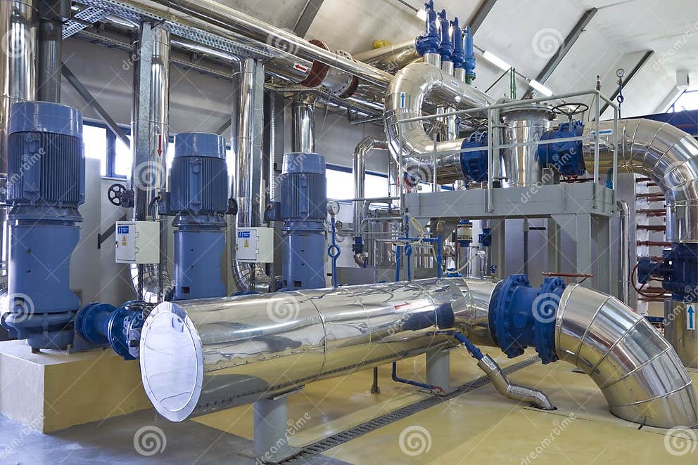 Heating System Construction Stock Image - Image of connection ...