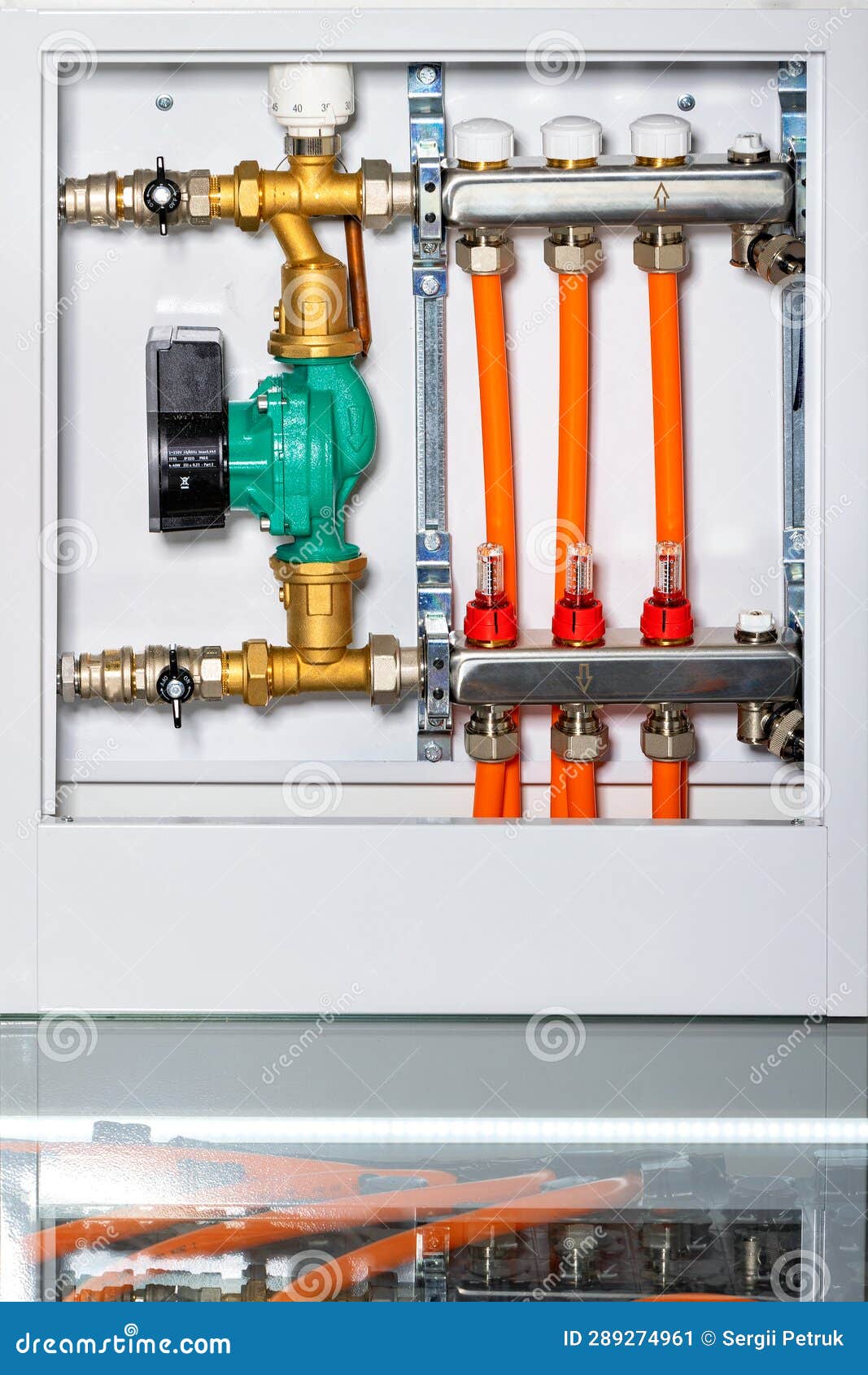 Heating System Equipment, Inlet Manifold with Micrometric Shut-off ...