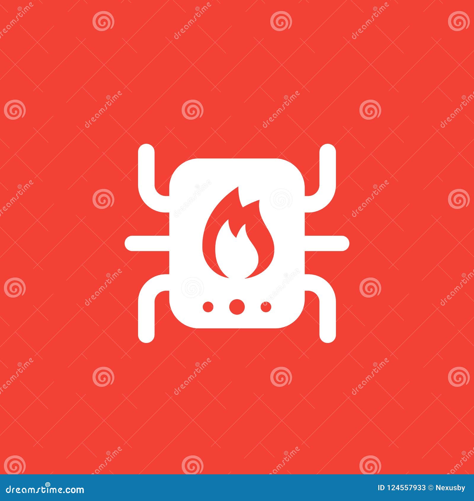 Heating system icon stock vector. Illustration of electric - 124557933