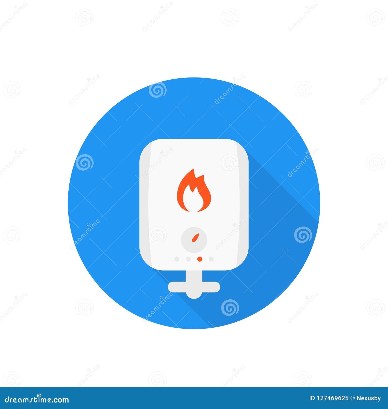 Heating system vector icon stock vector. Illustration of equipment ...