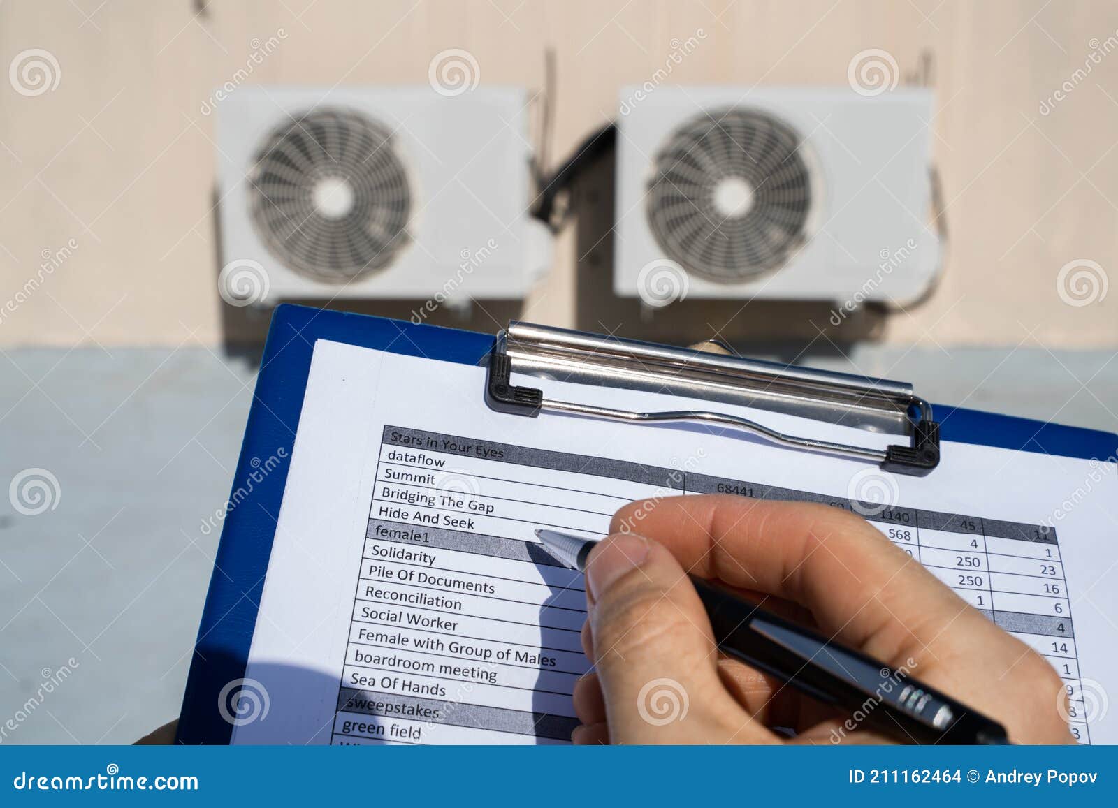 Heating, Ventilation, and Air Conditioning Inspection Stock Photo ...