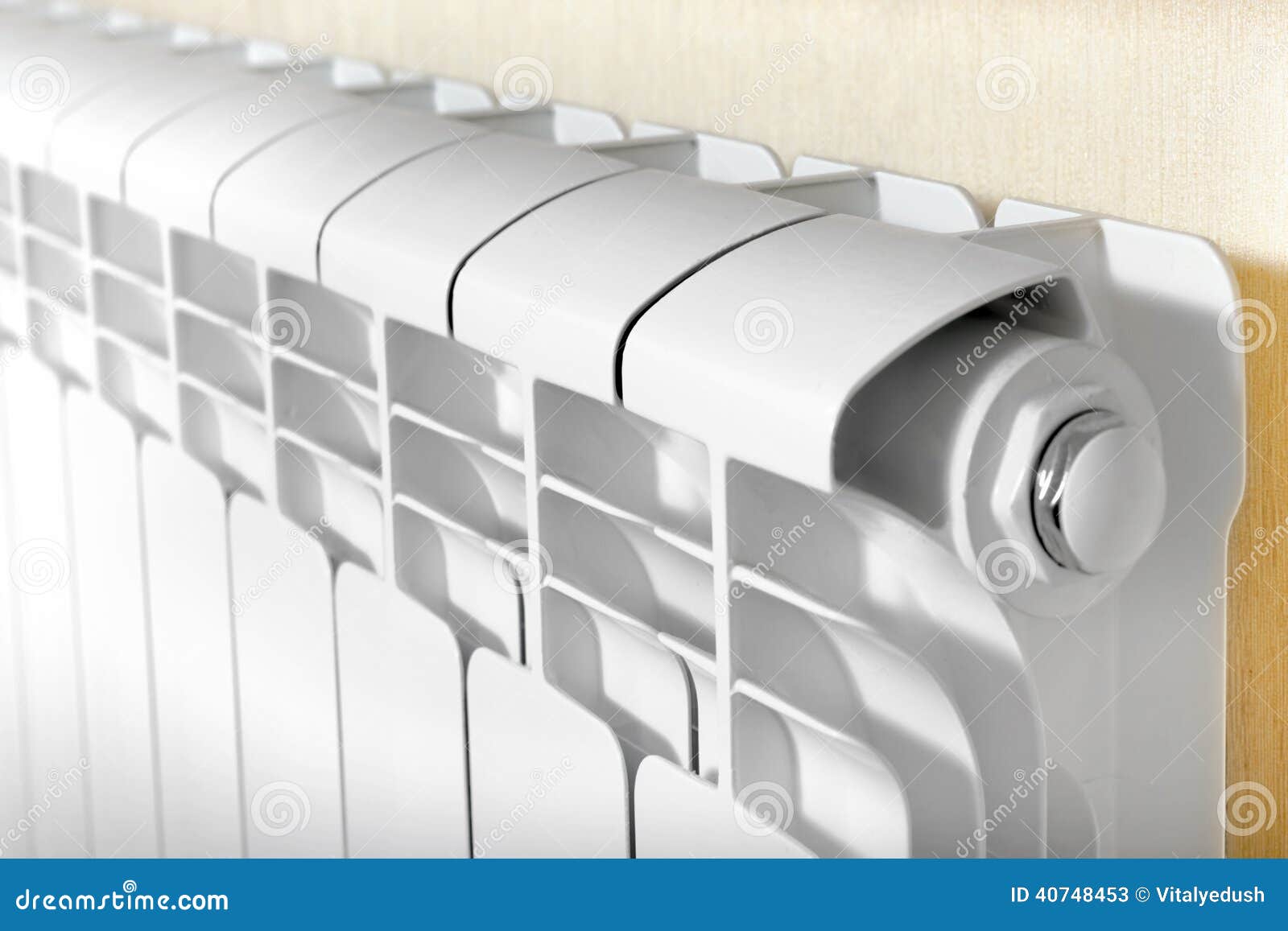 Heating White Radiator Radiator. Stock Image - Image of domestic ...