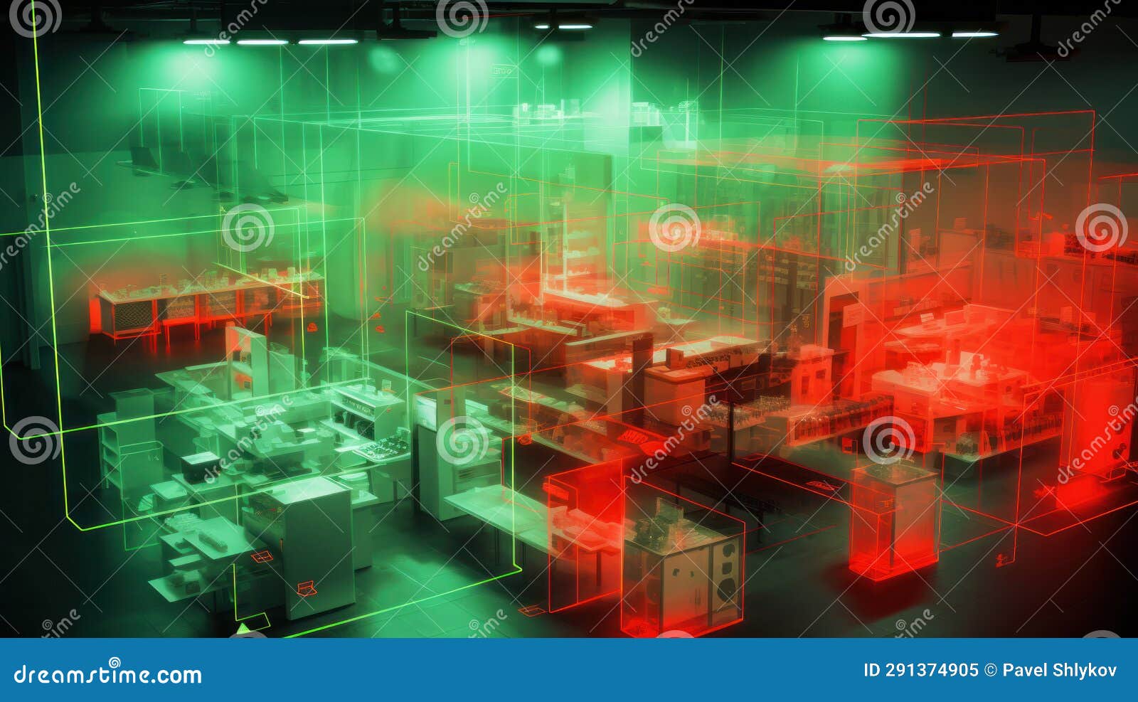 Heatmap, Radiation Analytic in Smart Office or Workshop Technology ...